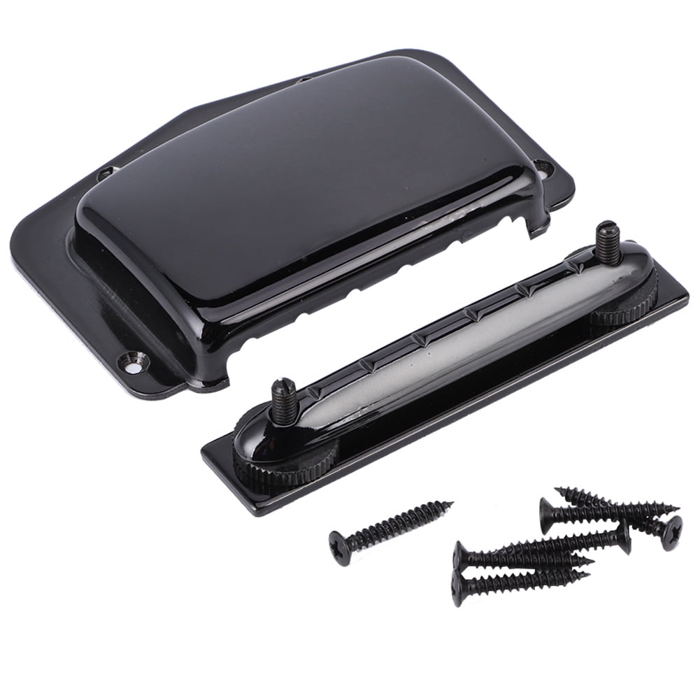 Black Adjustable Archtop Tailpiece Bridge Cover Plate for 6 String ...