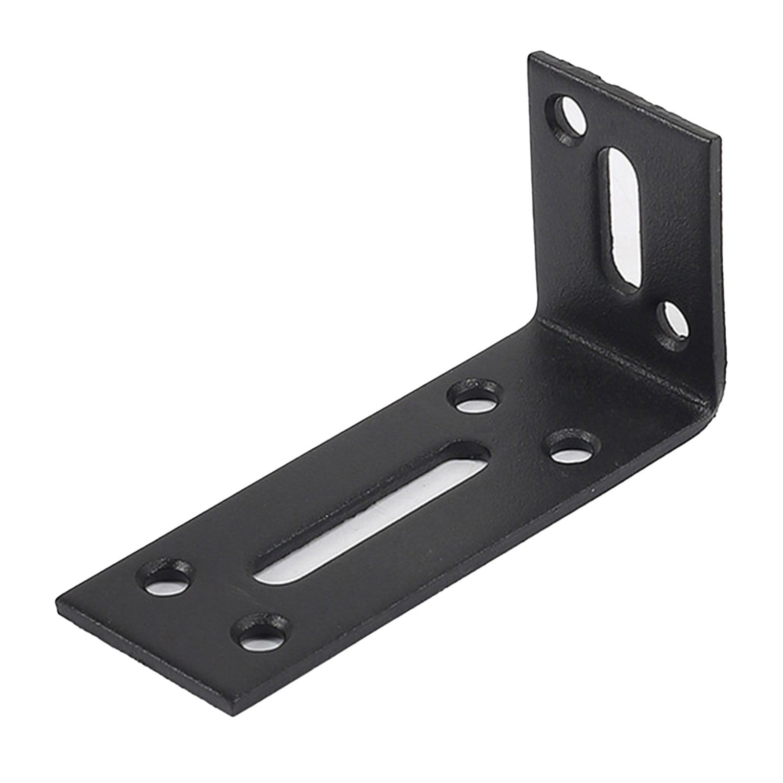 Black Adjustable Corner Brace, Slotted L-Shape Steel Joint Right Angle ...