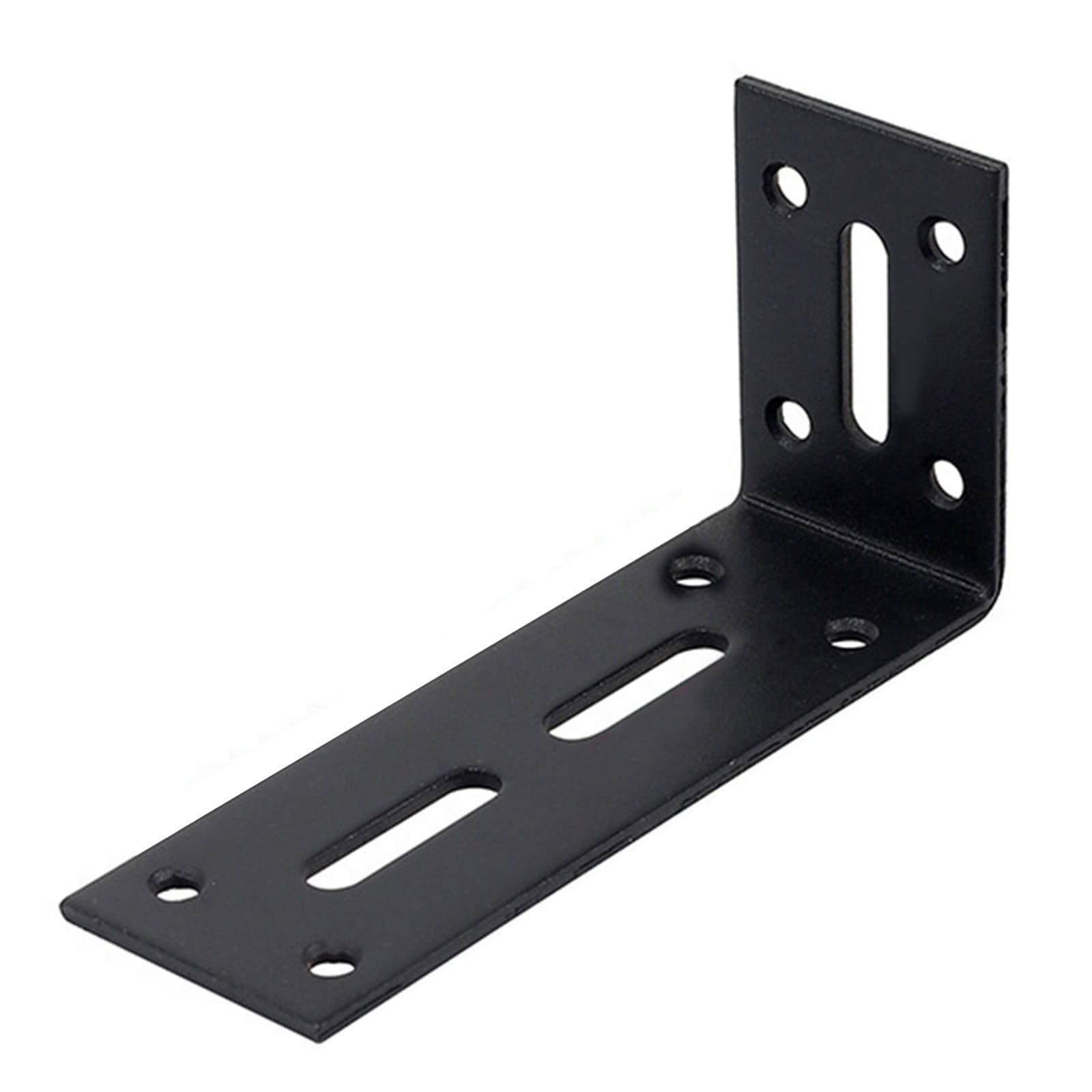 Black Adjustable Corner Brace, Slotted L-Shape Steel Joint Right Angle ...
