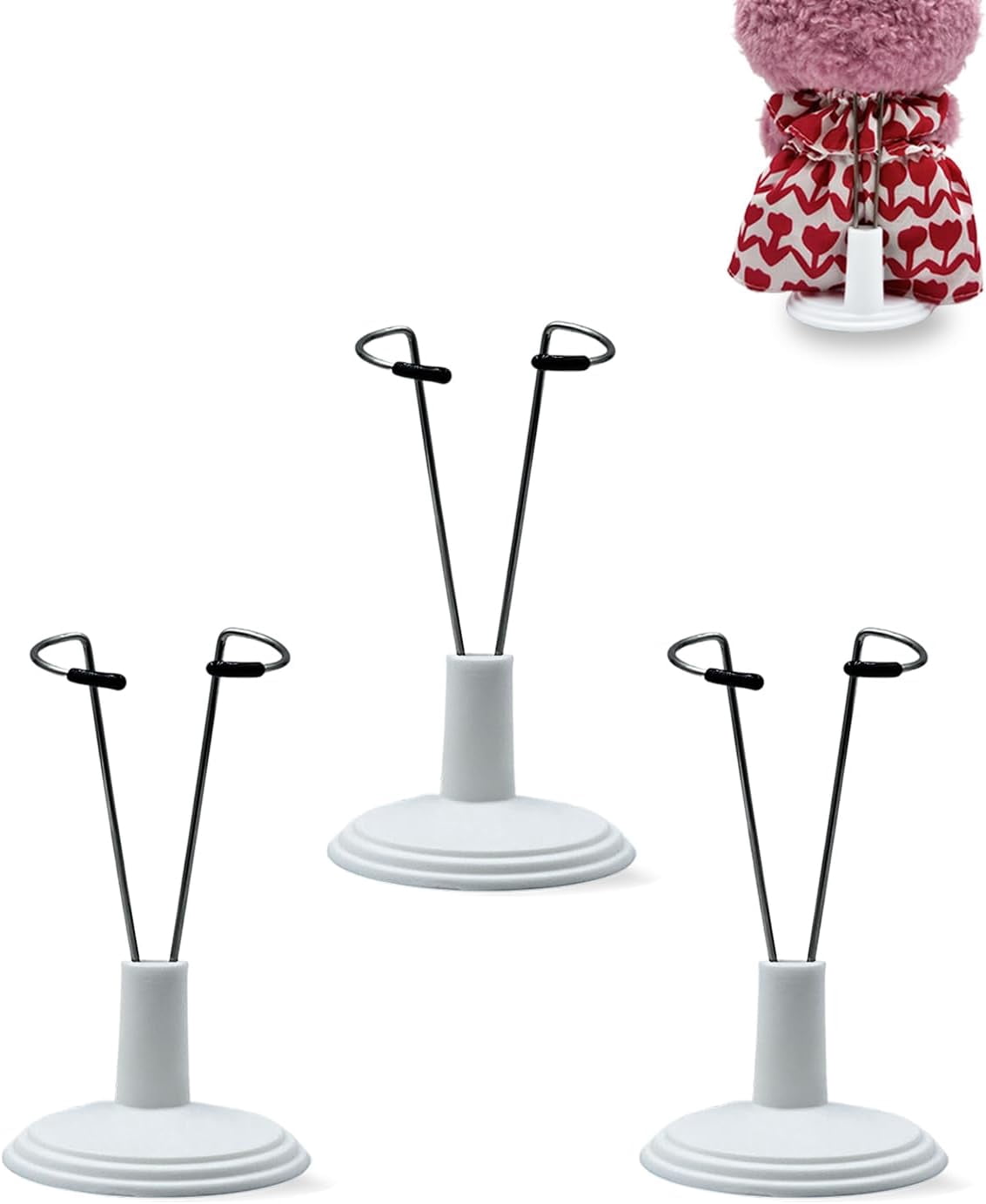 Black Adjustable Doll Stand, fits 4-8 Inches inch Dolls, Keep The Doll ...