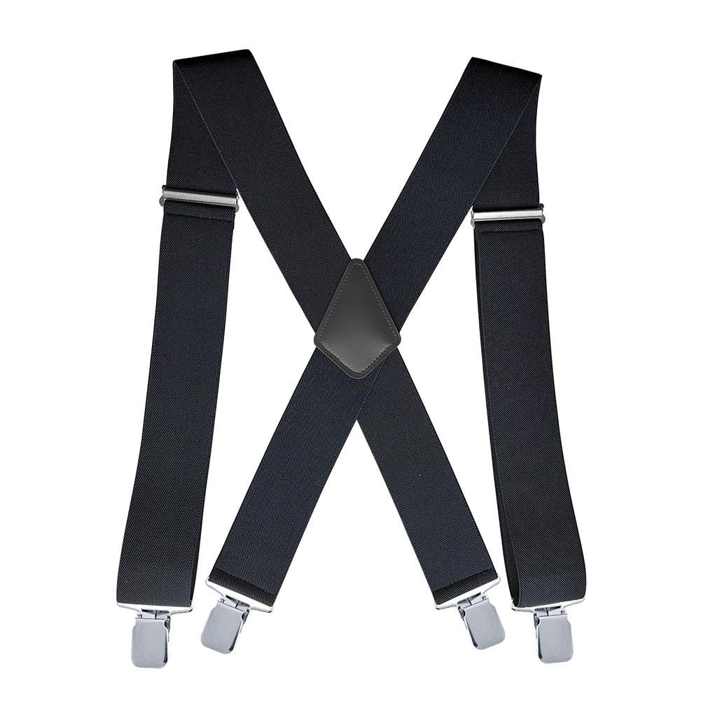 Black Adjustable Fabric Trouser Suspenders for Men and Women, Suitable ...