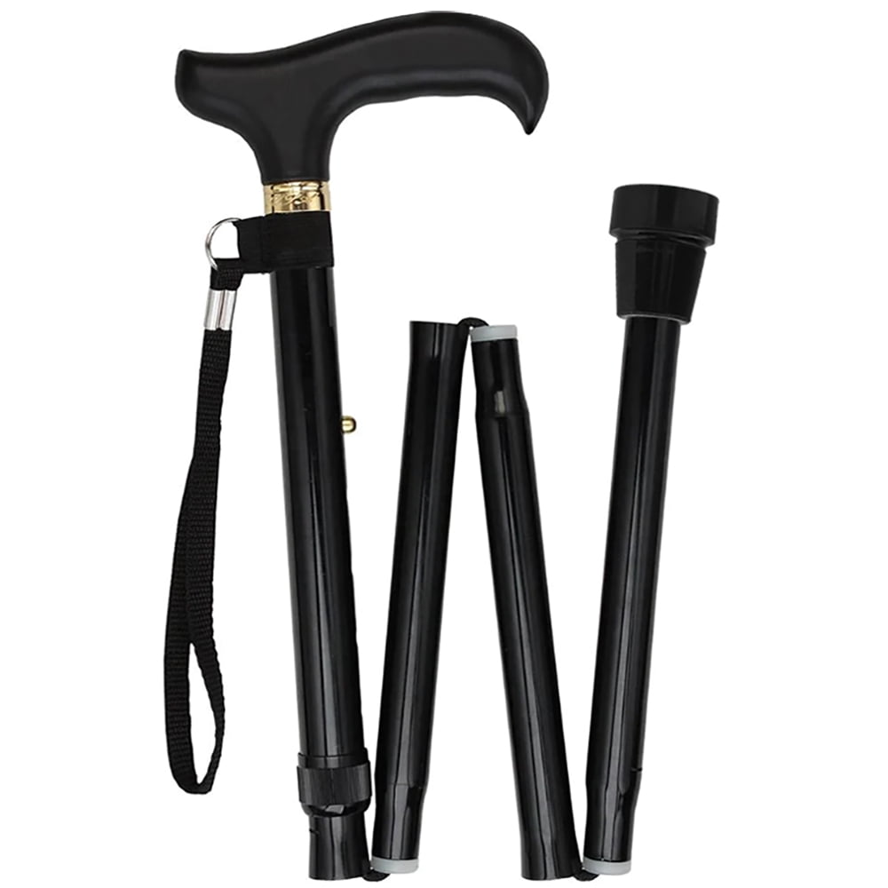 Black Adjustable Folding Cane - Walmart.com