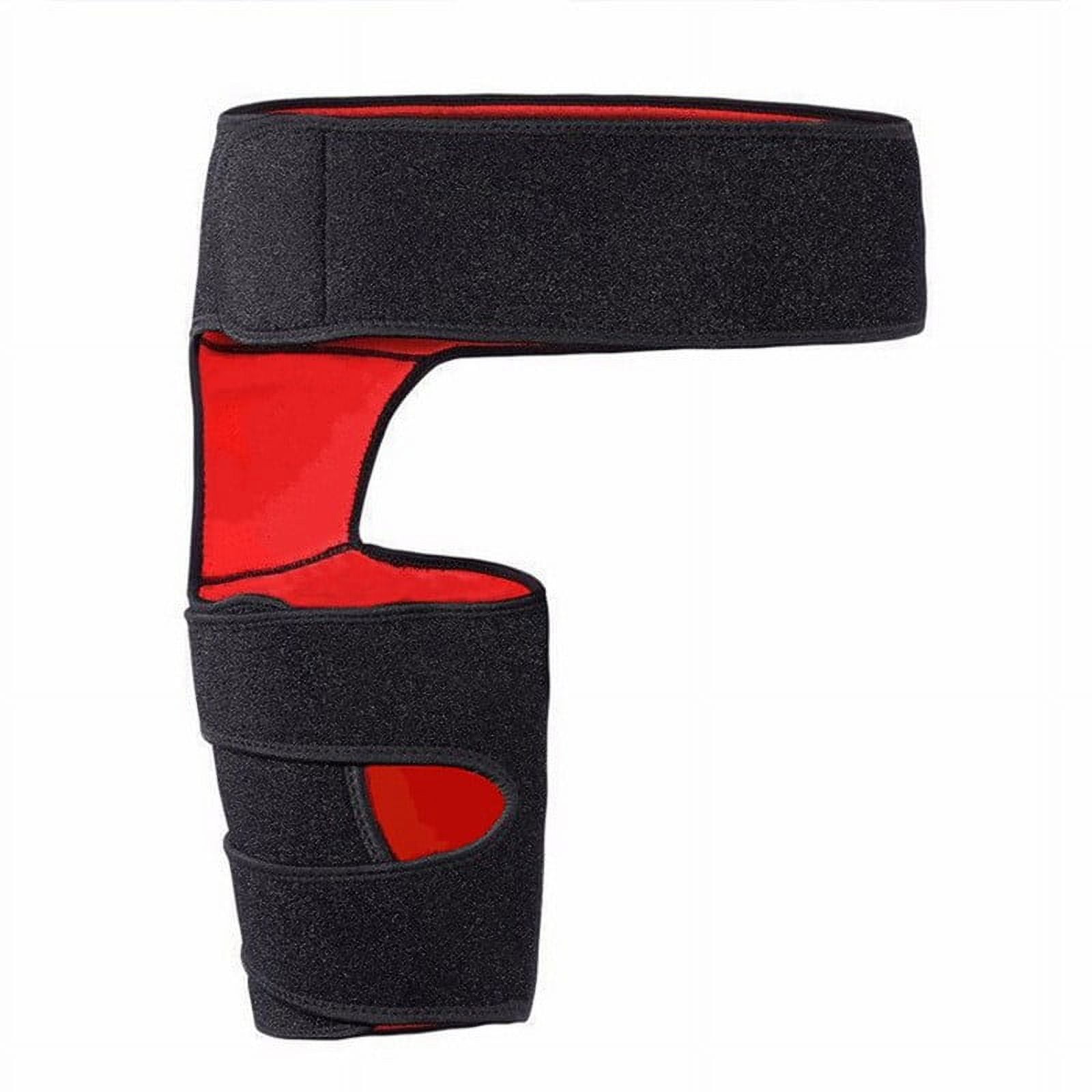 Black Adjustable Groin Brace Wrap Thigh Support Pain Relief Neoprene ...