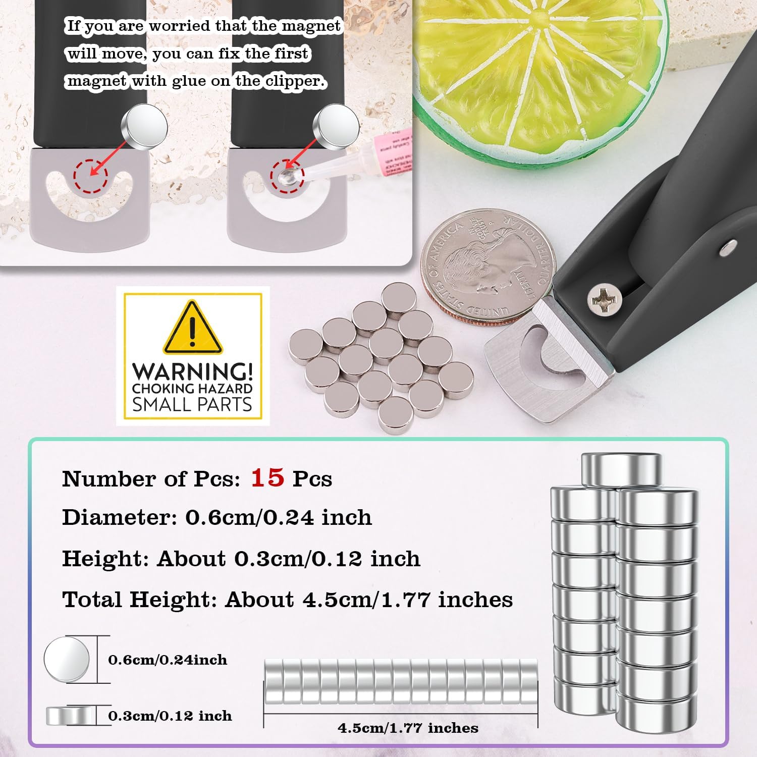 Black Adjustable Nail Clippers with Magnets Sizers for Acrylic Nails ...