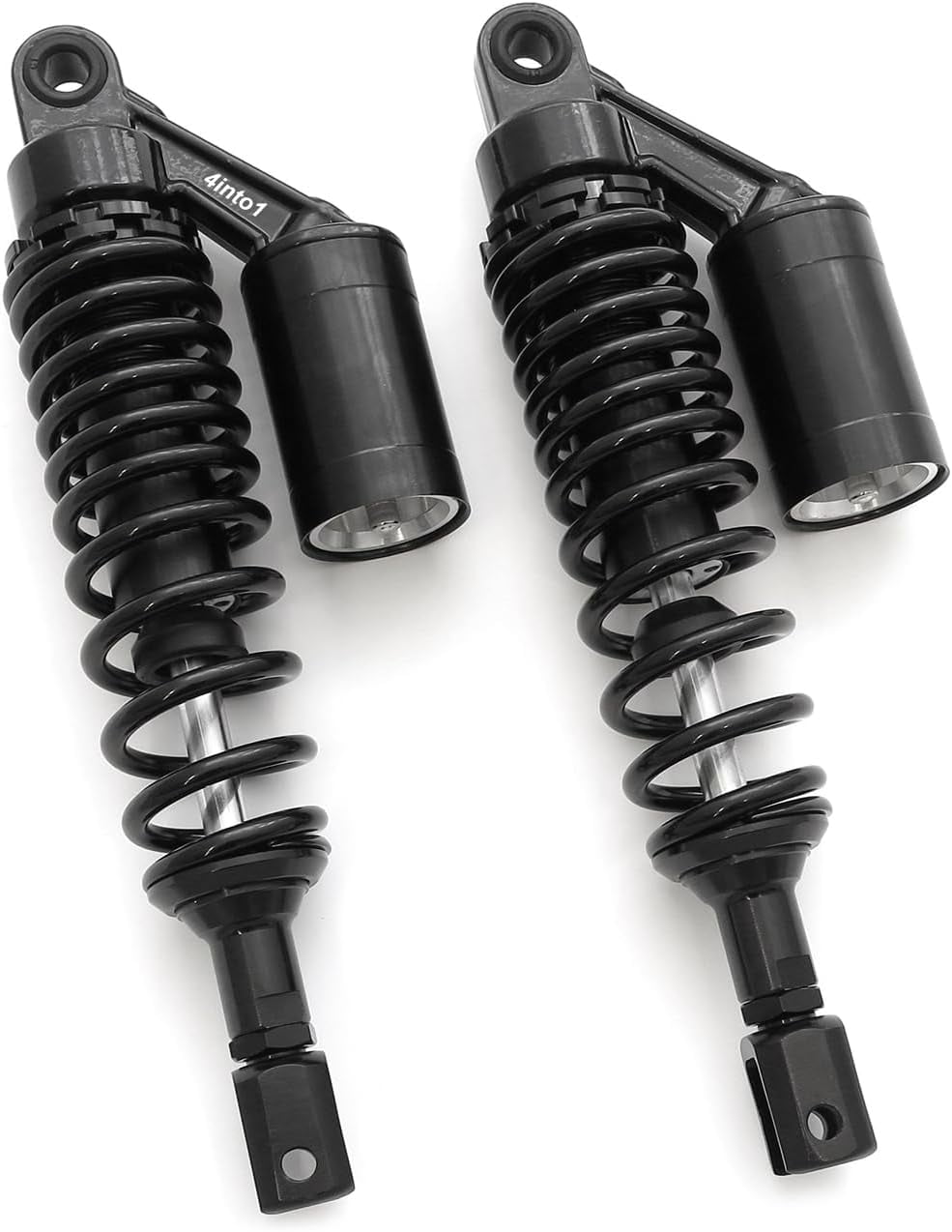 Black Adjustable Remote Reservoir Motorcycle Shocks - Eye To Clevis ...