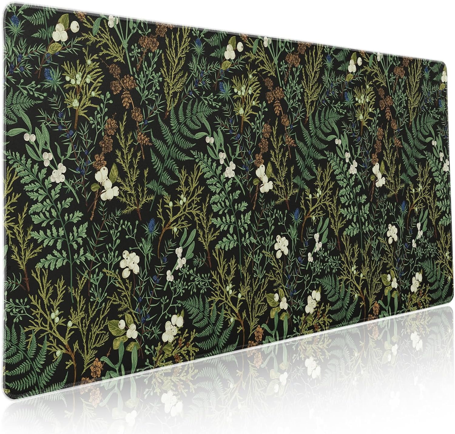 Black Aesthetic Vintage Botanical Gaming Mouse Pad XXL Cute Forest ...