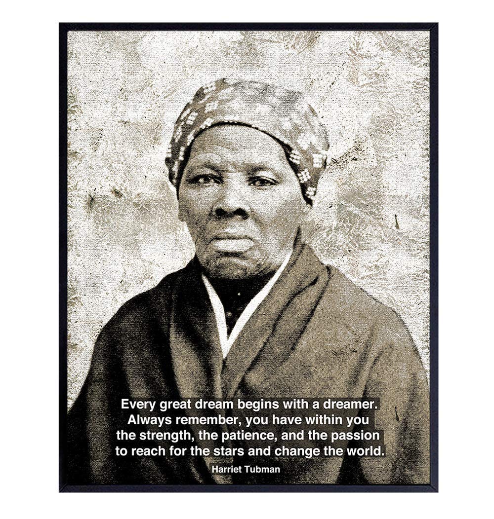 Black African American Civil Rights Wall Art Print - Harriet Tubman ...