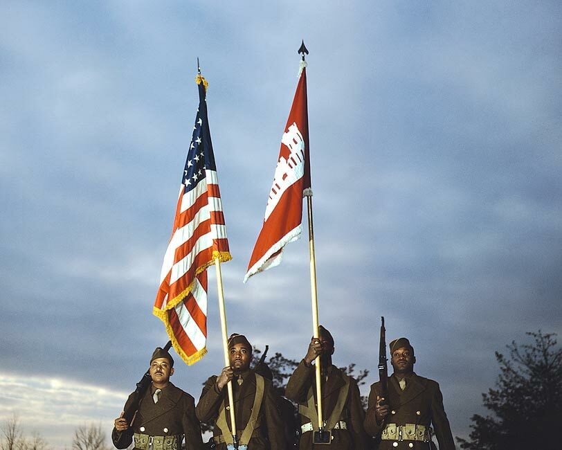 Black African American Color Guard 1941 Style - A - 20x30 Inch ...