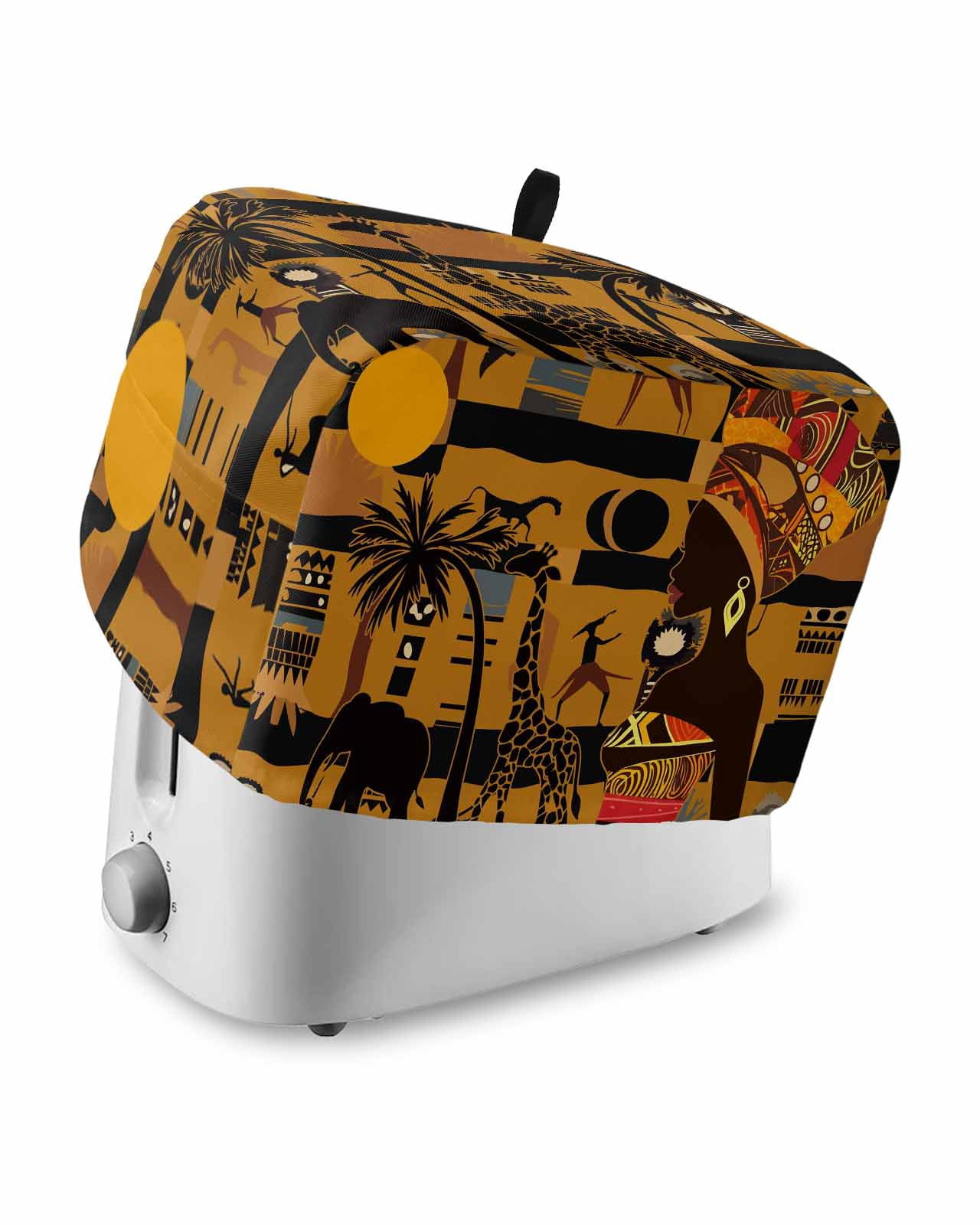 Black African Women Toaster Cover 2 Slice, Small Kitchen Appliance ...
