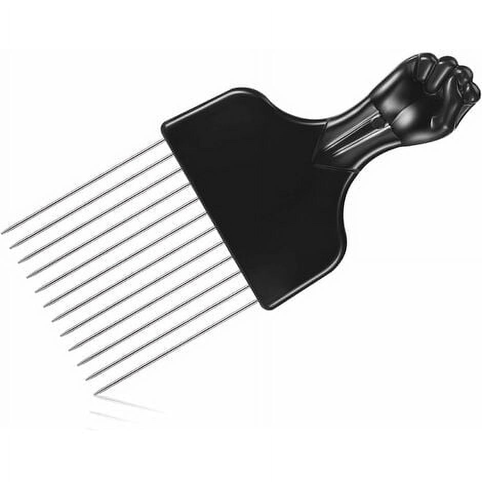 Black Afro Pick Comb Metal ir Pick Comb Plastic Afro ir Pick Comb Wide ...