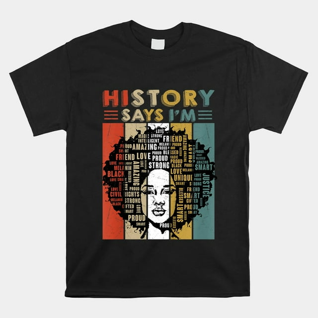 Black Afro Woman Melanin Girl Black History Month Motivation Shirt