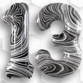 Black Agate Marble Number 13 Balloon 40 inch - Metallic Mylar Foil ...