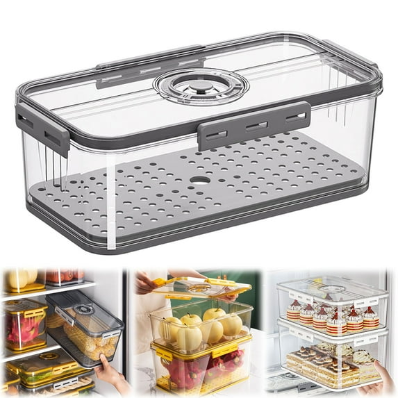 Black Airtight Bread Box with Time Recording Lid, 12.6×6.7 in ...