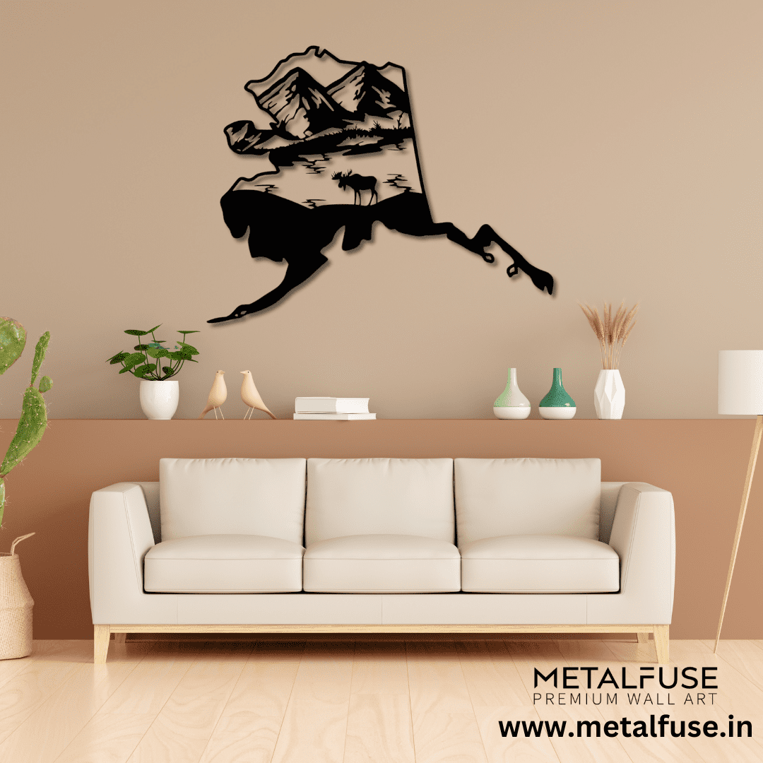 Black Alaska State Wood - Wall Art - Walmart.com