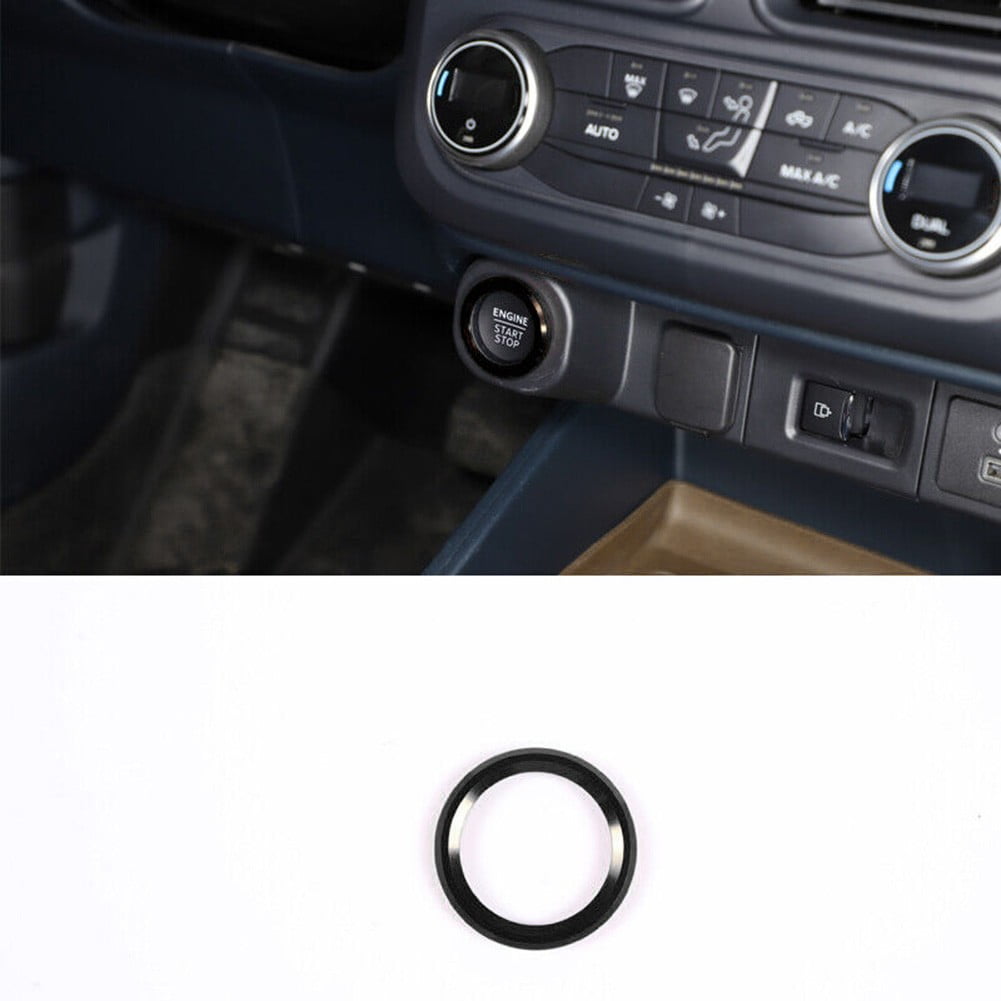 Black Alloy Ignition Start Stop Button Cover Ring For ford FOR maverick ...