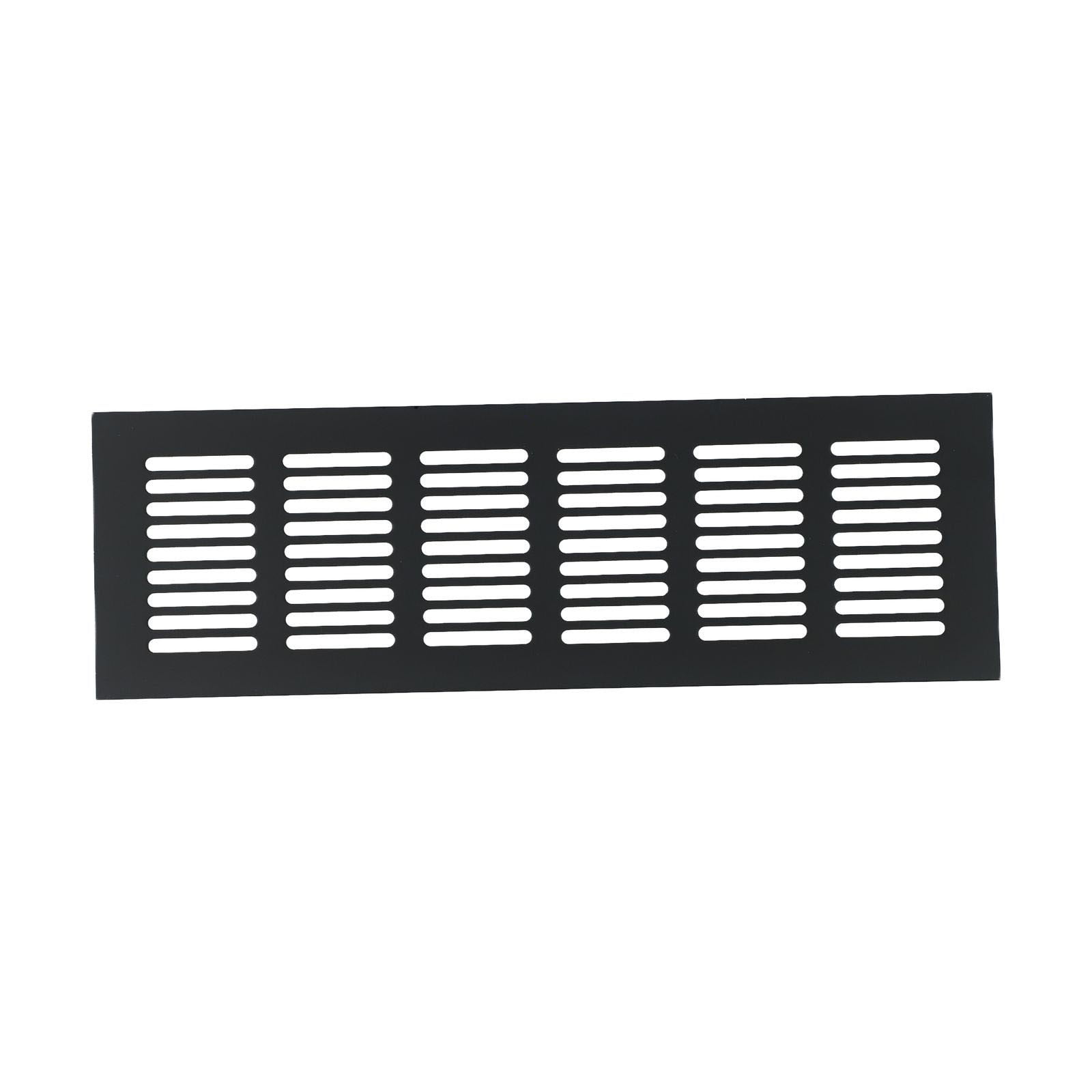Black Alloy Rectangular Air Vent Grille, Cabinet & Wardrobe Vent Cover ...