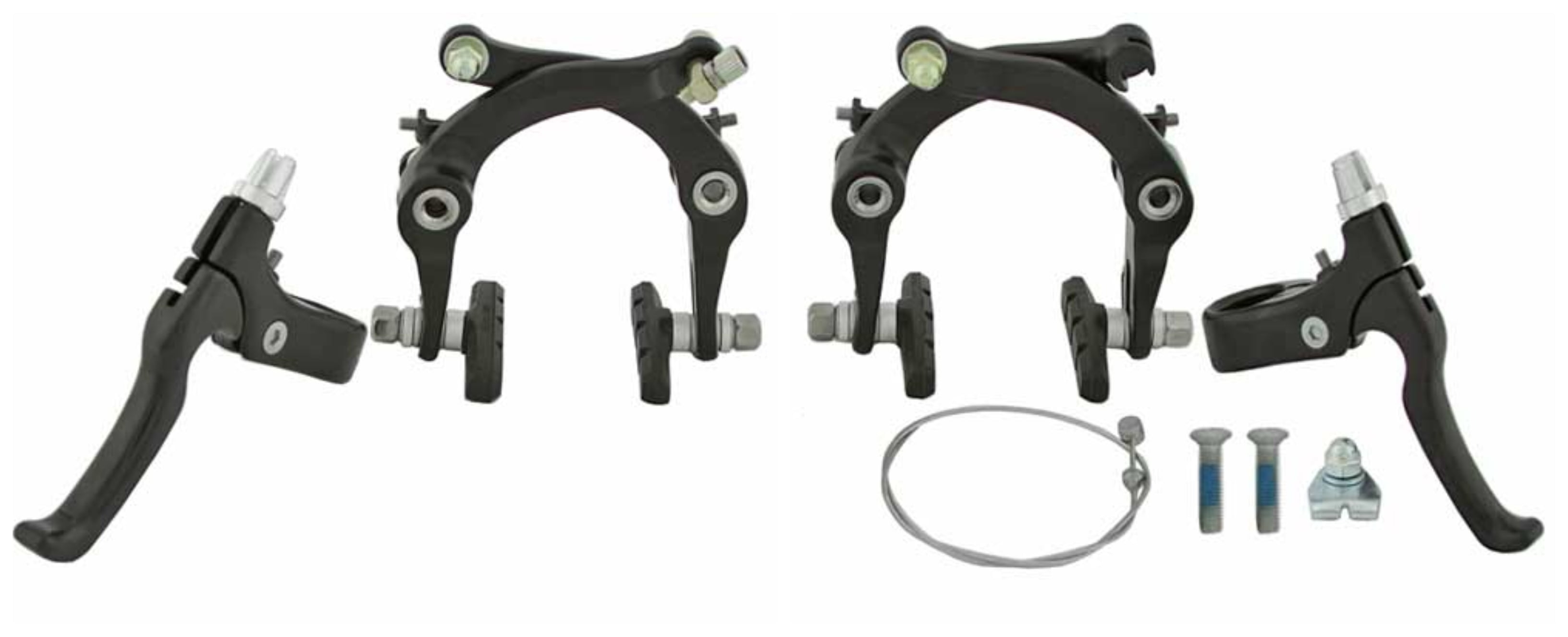 Black Alloy U Bike Brake Set. Front and Rear Bicycle Brake set Bike ...