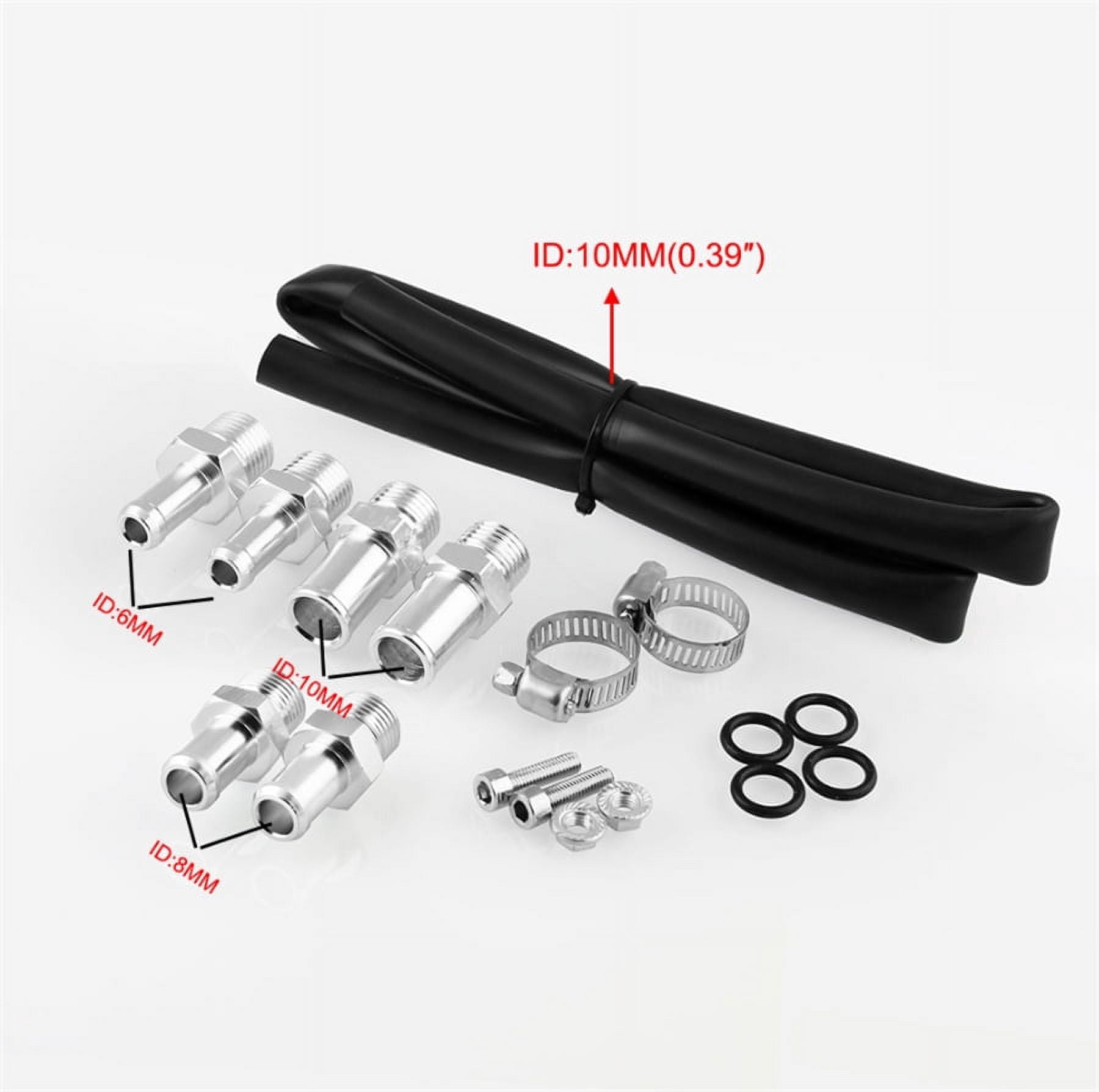 Black Aluminum 300ML Baffle Oil Catch Can Kit Breather Reservoir Tank ...