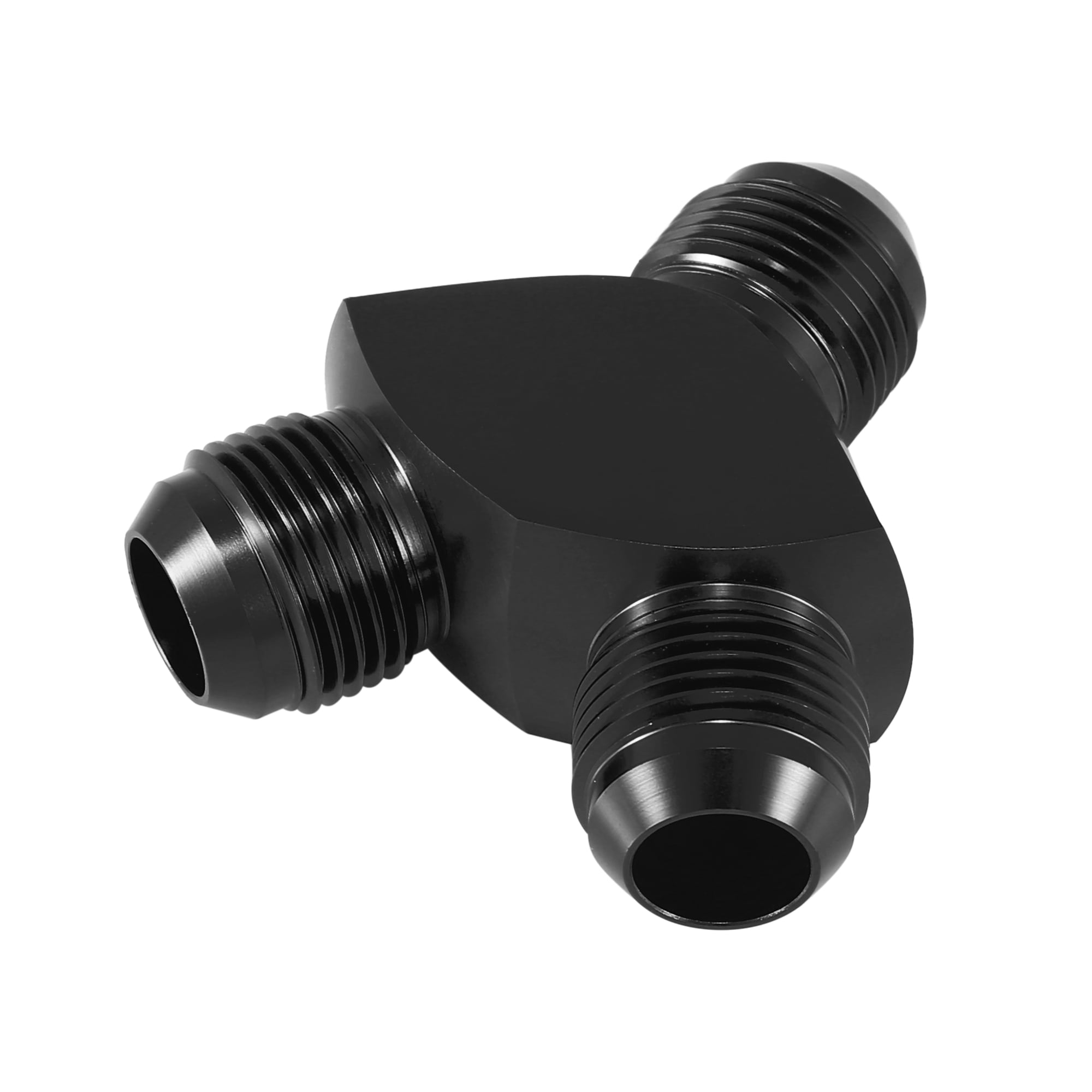 Black Aluminum Alloy Y Shape Block Splitter Fuel Fitting Adapter 12AN ...