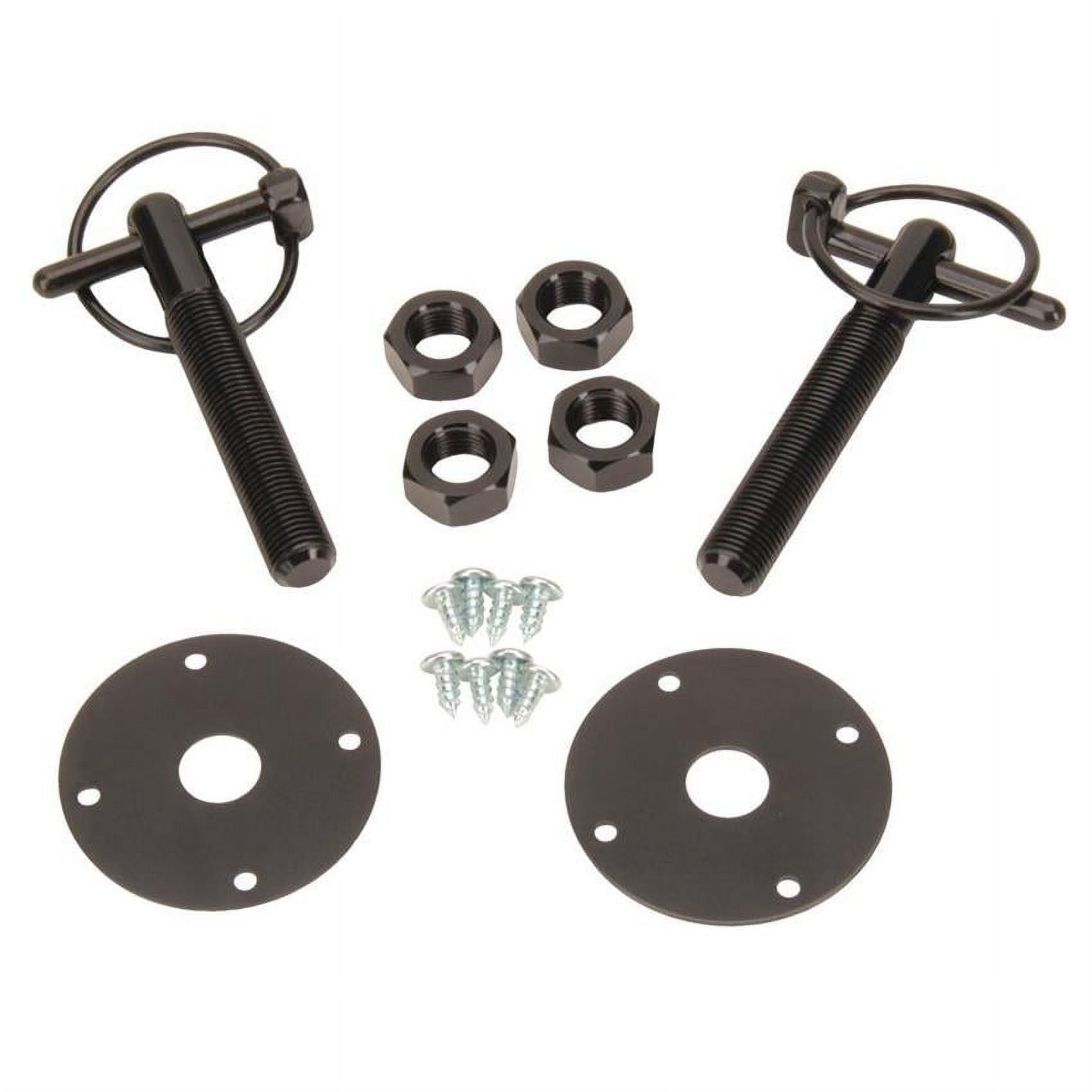 Black Aluminum Hood Pin Kit: Includes Q-Clips, 1/2" Aluminum Studs ...