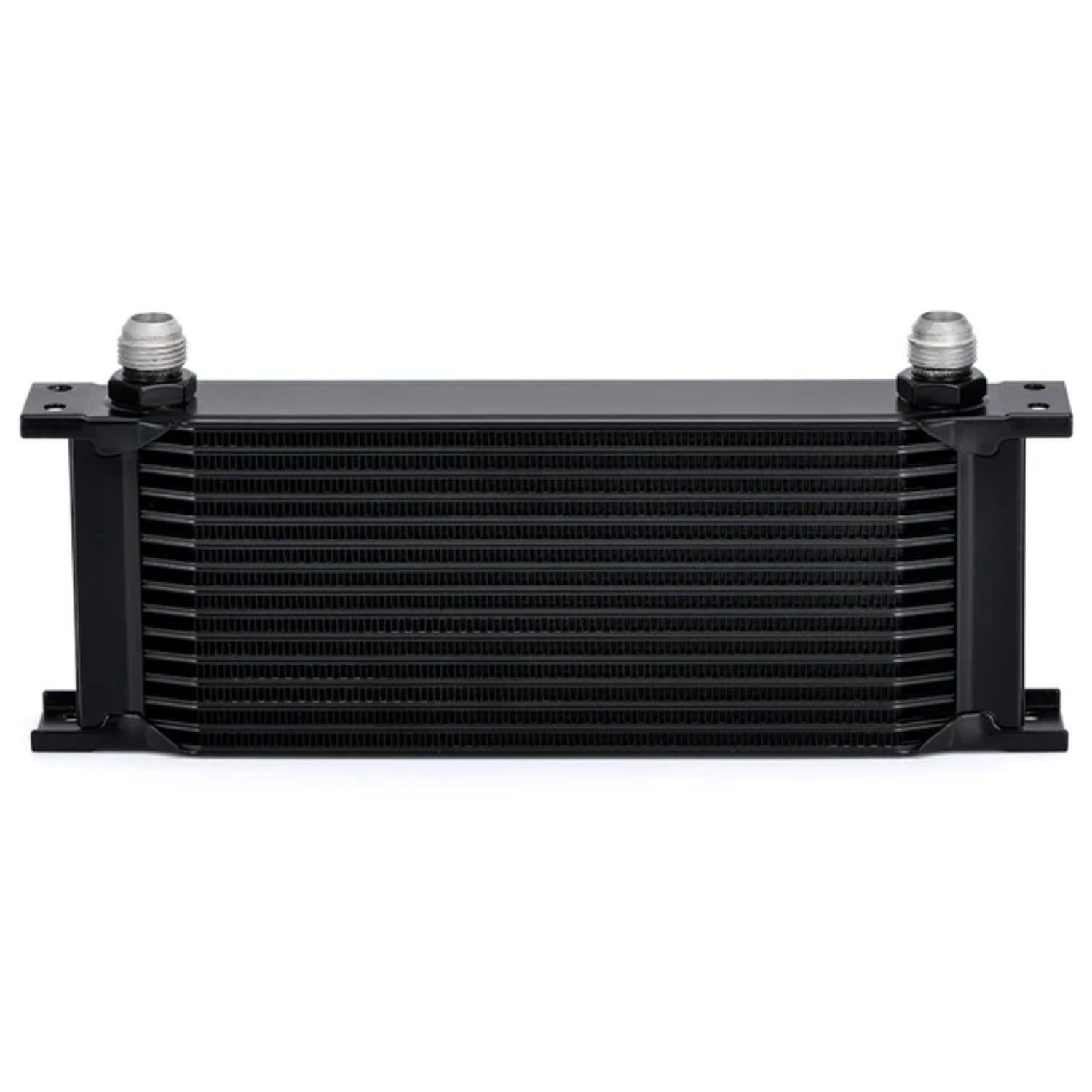 Black Aluminum LZONE 15 Row Stacked Plate Oil Cooler with 10AN to 6AN ...