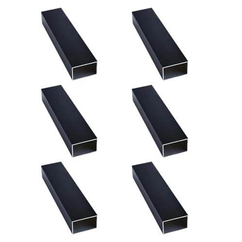 Black Aluminum Rectangular Tubing 6Pcs 44mm x 100mm x 270mm Long Wall ...