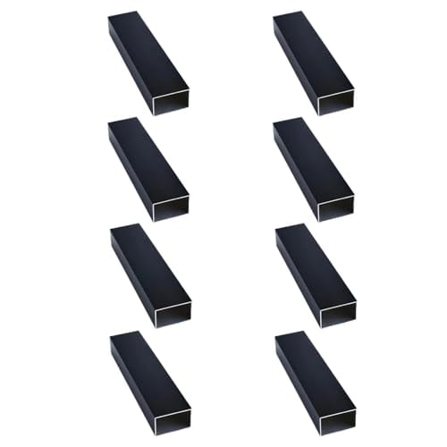Black Aluminum Rectangular Tubing 8Pcs 44mm x 100mm x 140mm Long Wall ...