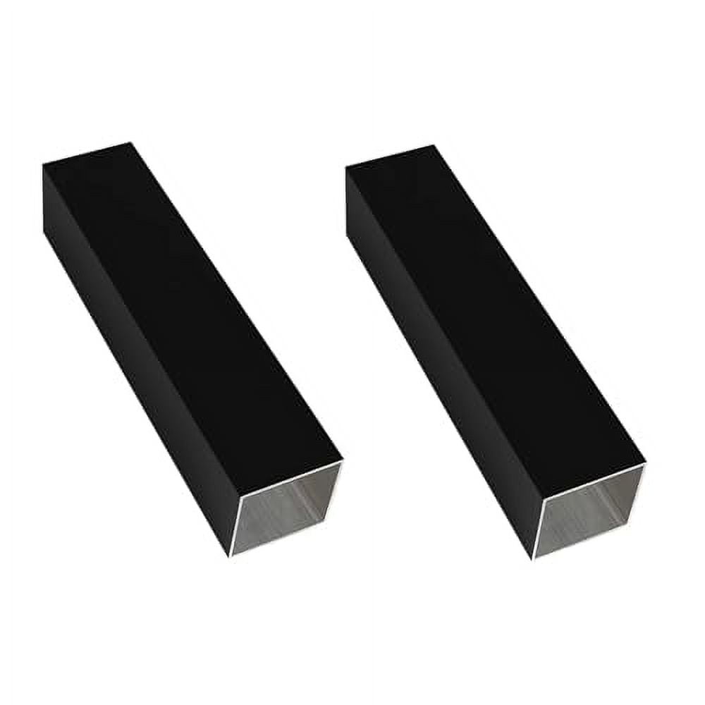 Black Aluminum Square Tubing 2Pcs 30mm x 30mm x 1016mm Long Wall ...