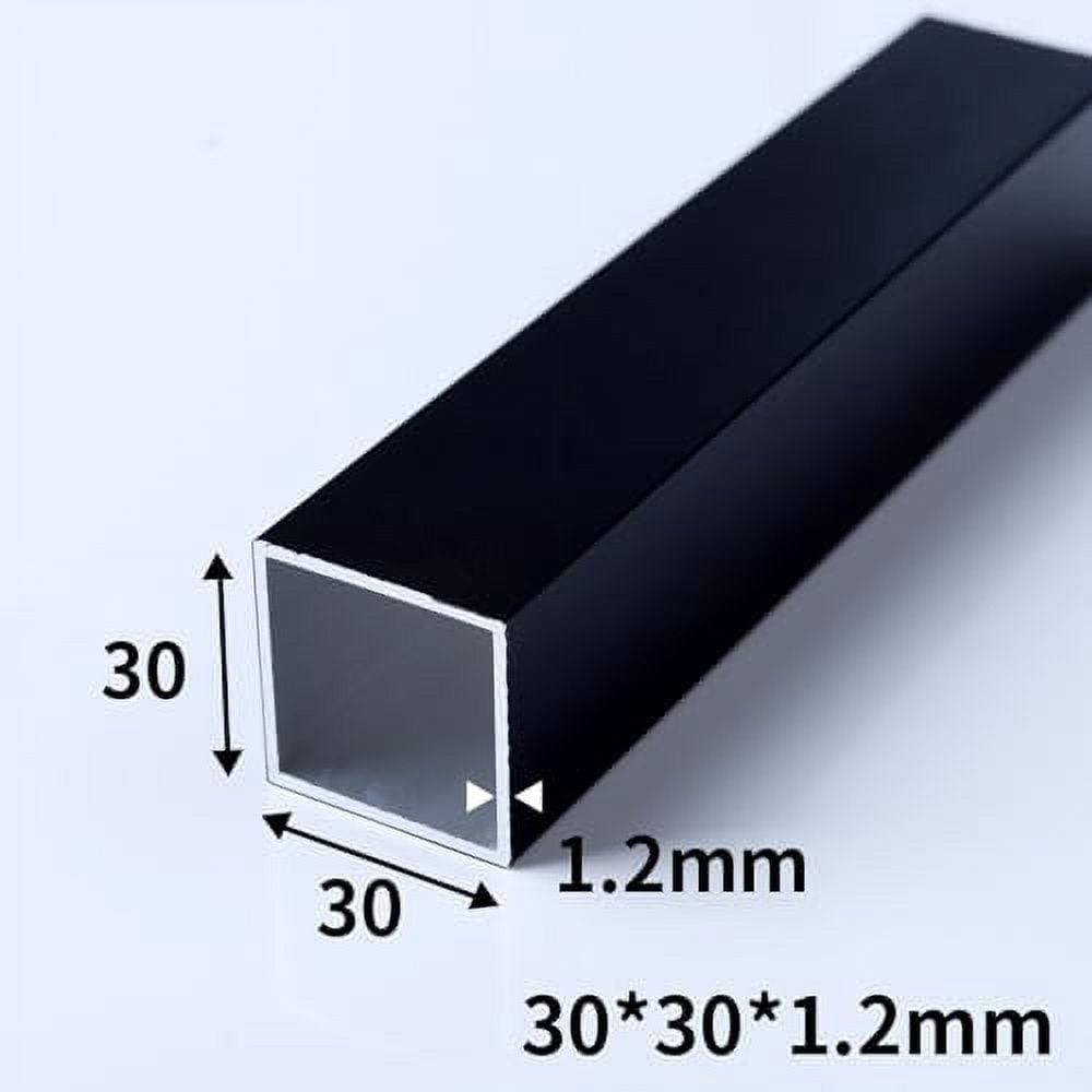 Black Aluminum Square Tubing 2Pcs 30mm x 30mm x 1940mm Long Wall ...