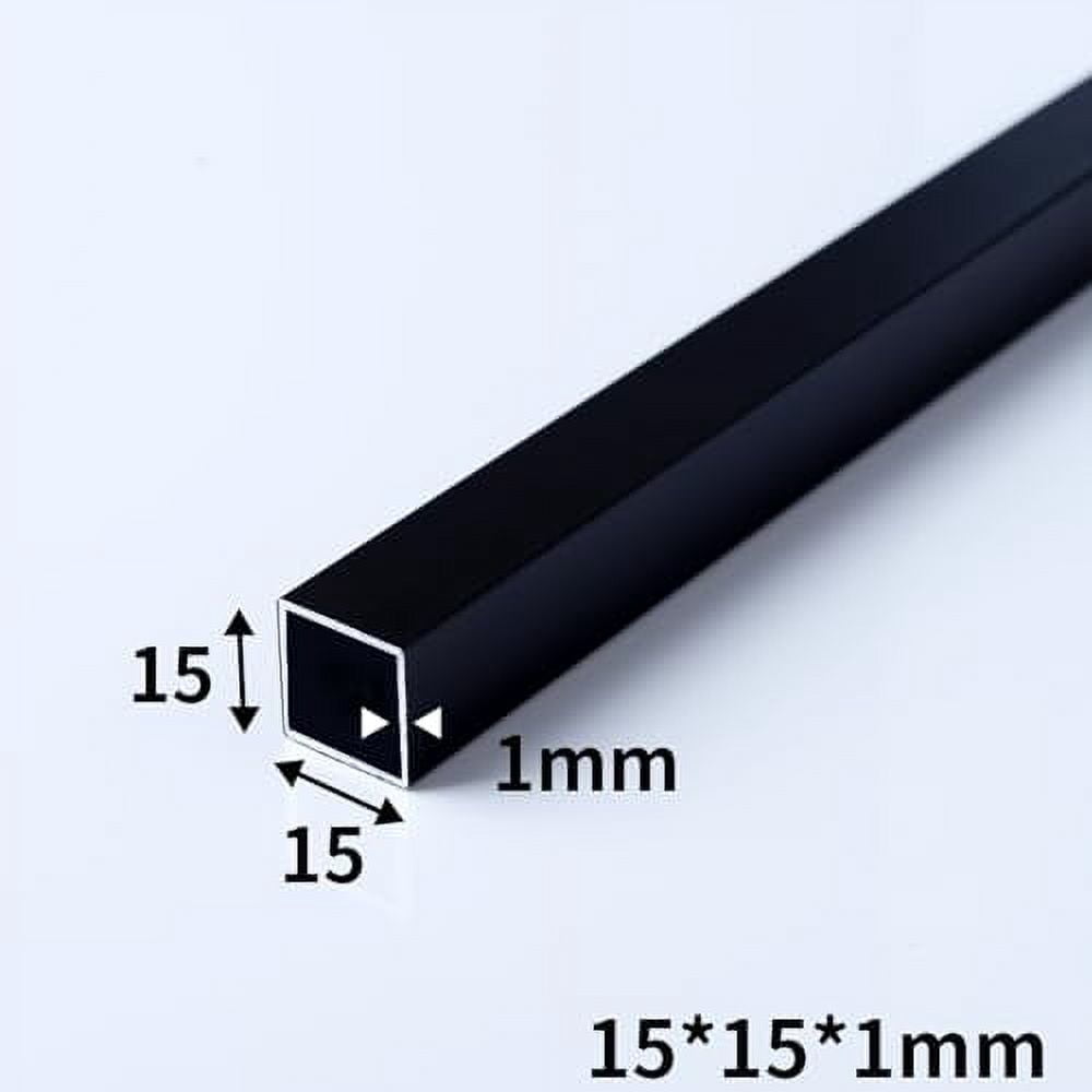 Black Aluminum Square Tubing 4Pcs 15mm x 15mm x 1040mm Long Wall ...