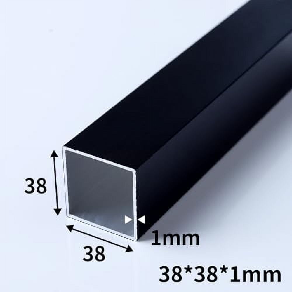 Black Aluminum Square Tubing 4Pcs 38mm x 38mm x 762mm Long Wall ...