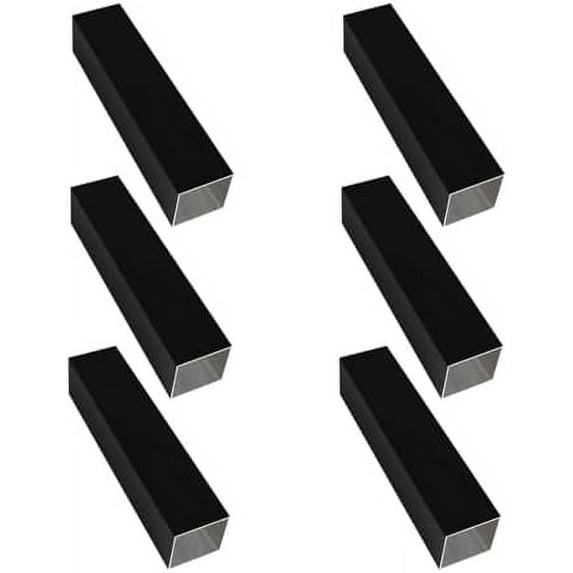 Black Aluminum Square Tubing 6Pcs 30mm x 30mm x 730mm Long Wall ...