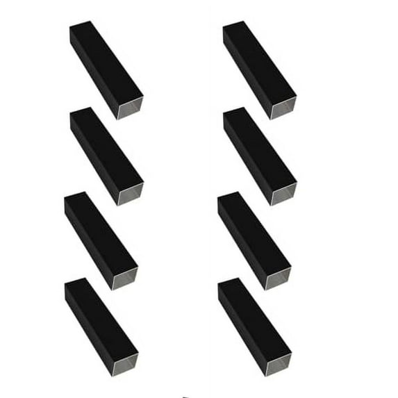 Black Aluminum Square Tubing 8Pcs 25mm x 25mm x 240mm Long Wall ...
