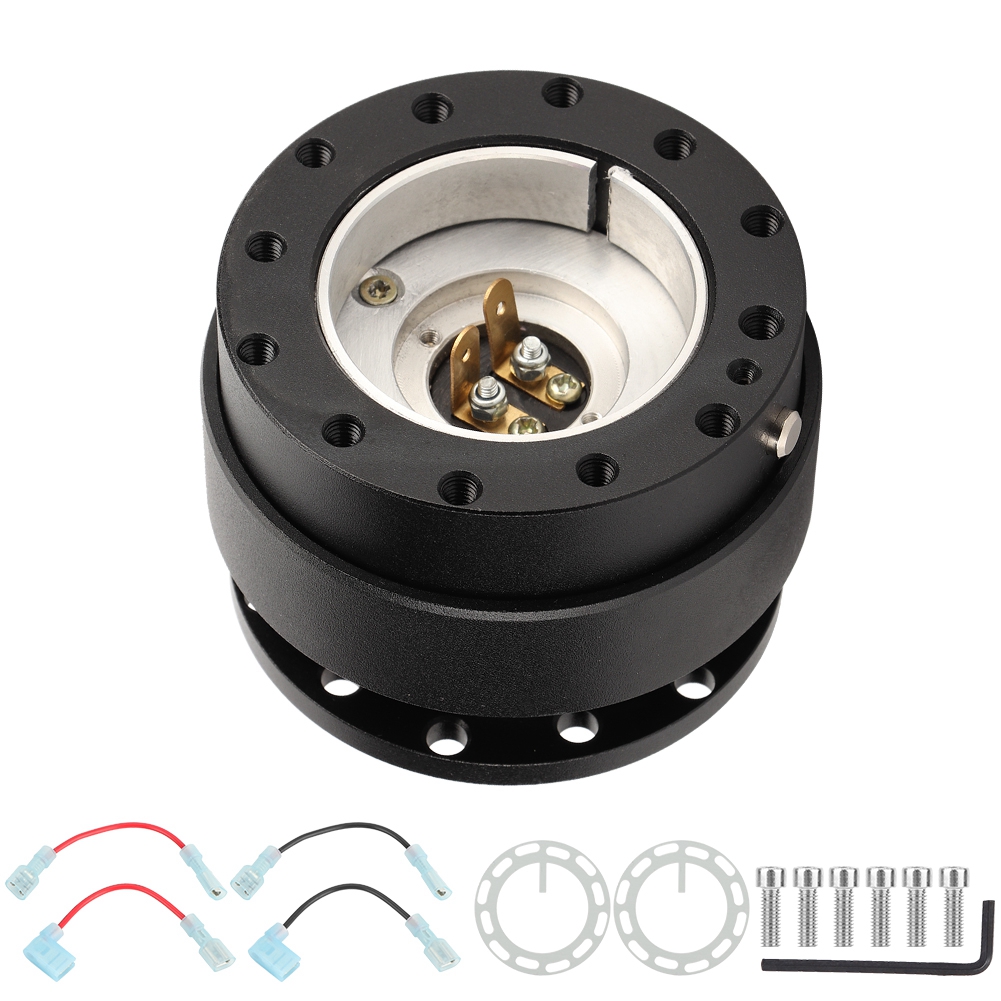 Black Aluminum Universal Steering Wheel Ball Lock Quick Release Hub ...