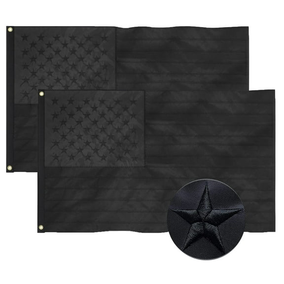 Black Flag 3x5 ft - Durable Polyester American Flag - Outdoor Indoor ...