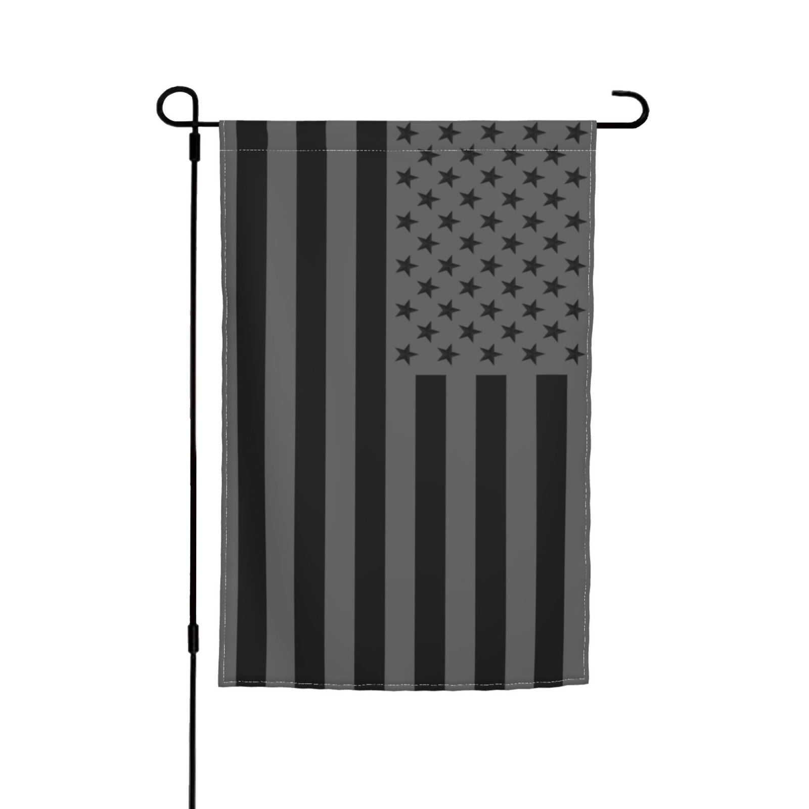 Black American Flag Garden Flag 12x18 Inch Indoor Balcony Courtyard ...