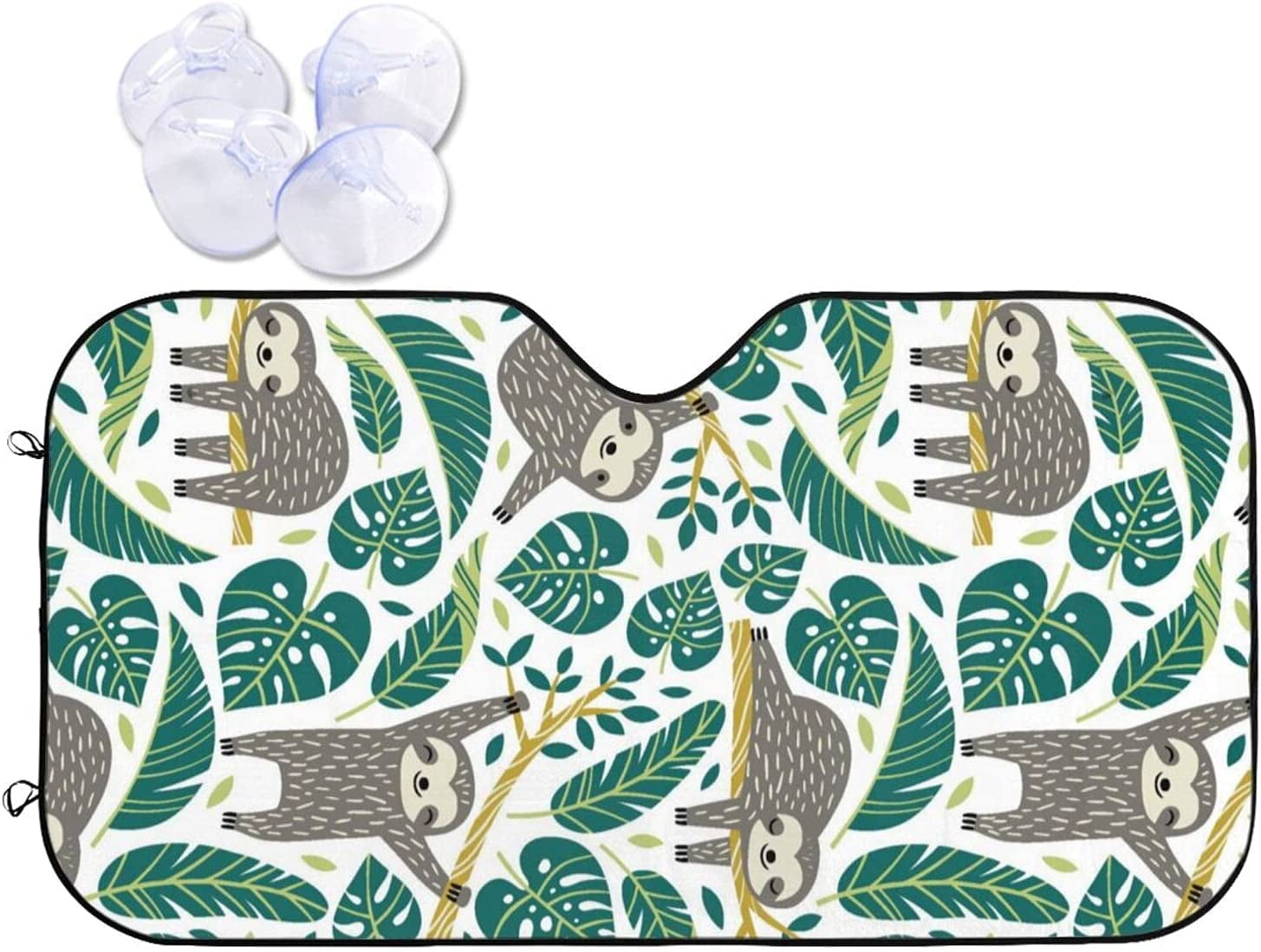 Black American Flag Pattern Car Windshield Sun Shade Foldable Sun Visor ...