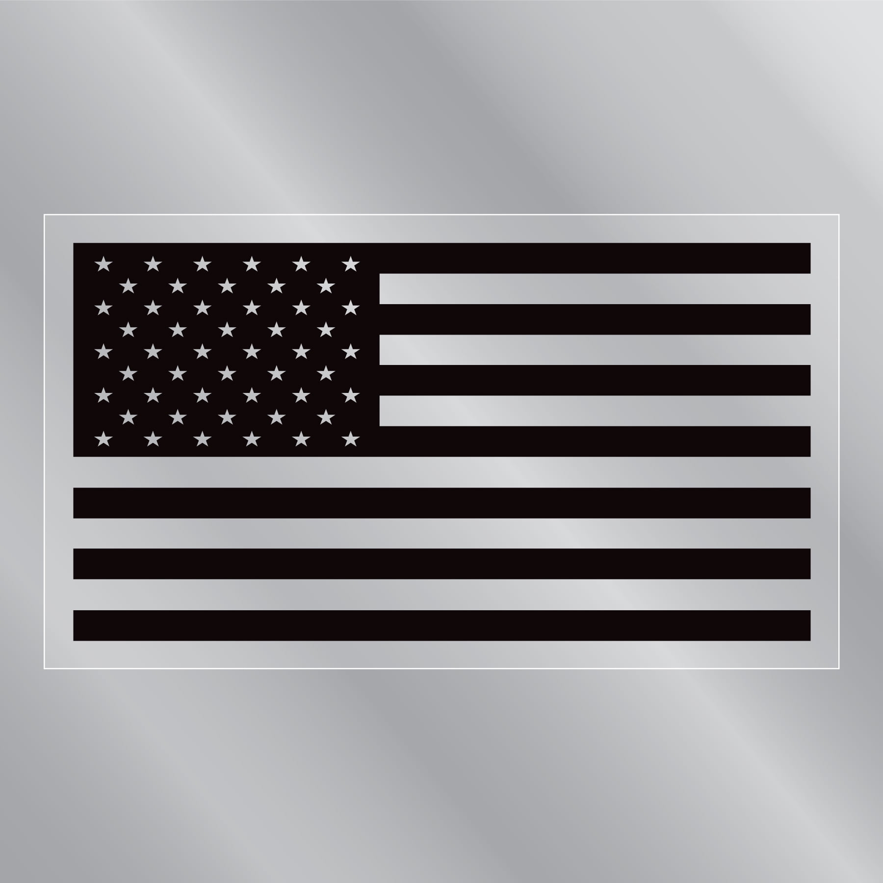 Black American Flag Rectangle Clear Sticker - Walmart.com