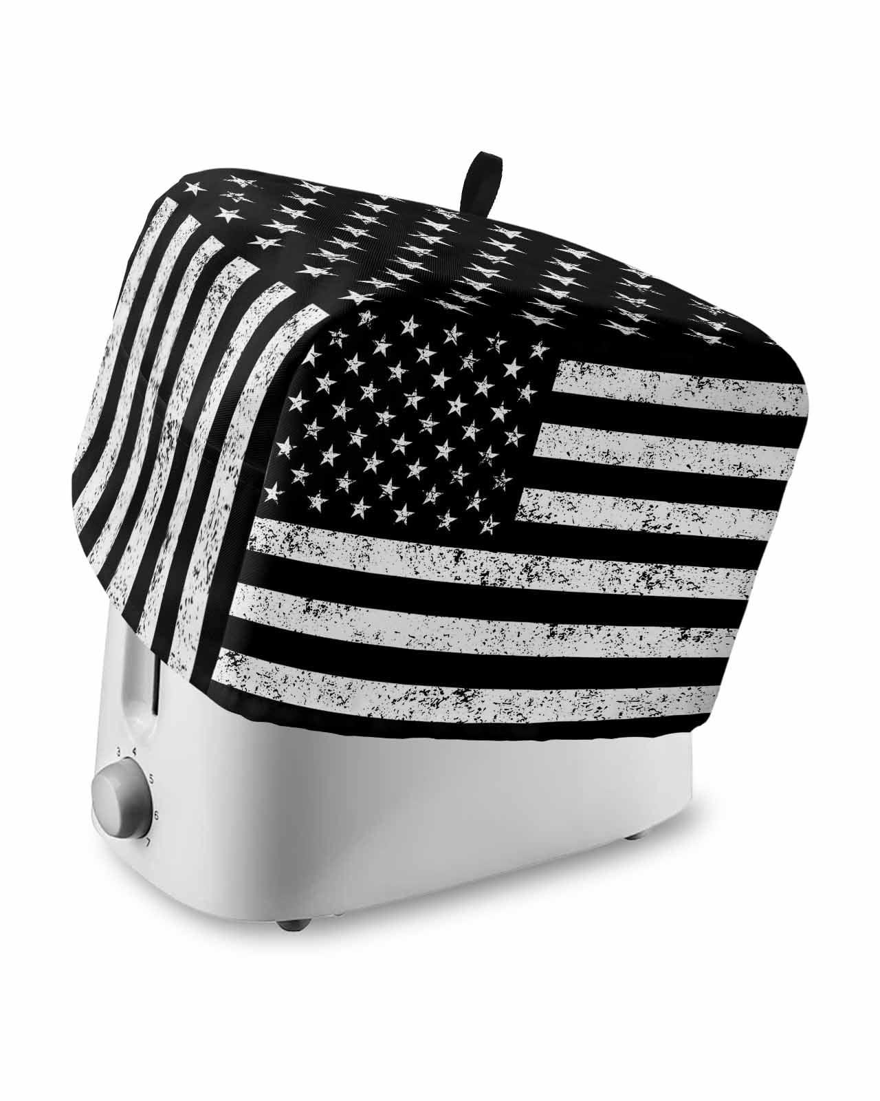 Black American Flag Toaster Cover 4 Slice, Large Kitchen Appliance ...