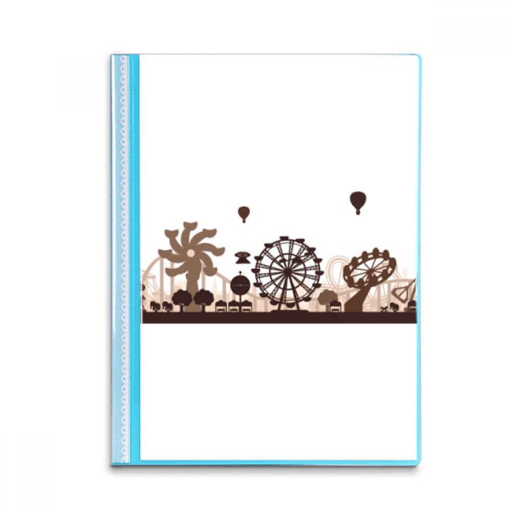 Black Amusement Park Facilities Outline Book Sheet Protectors Portfolio ...