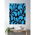 Black And Blue Flash Poster Wall Art Modern Wall Decor For Living Room ...