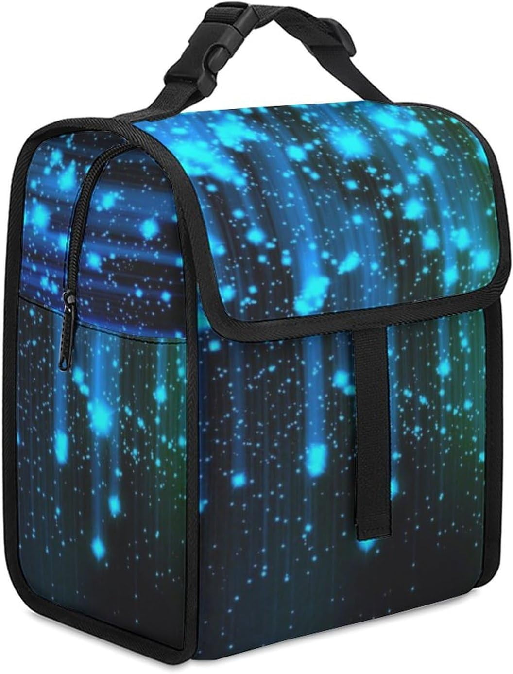 Black And Blue Neon Lights Lunch Box for Men Waterproof Insulated ...