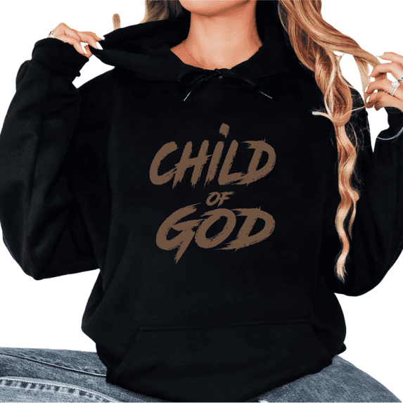 Black And Brown Child Of God Print Hoodie Graphic Sweatshirt Religious ...
