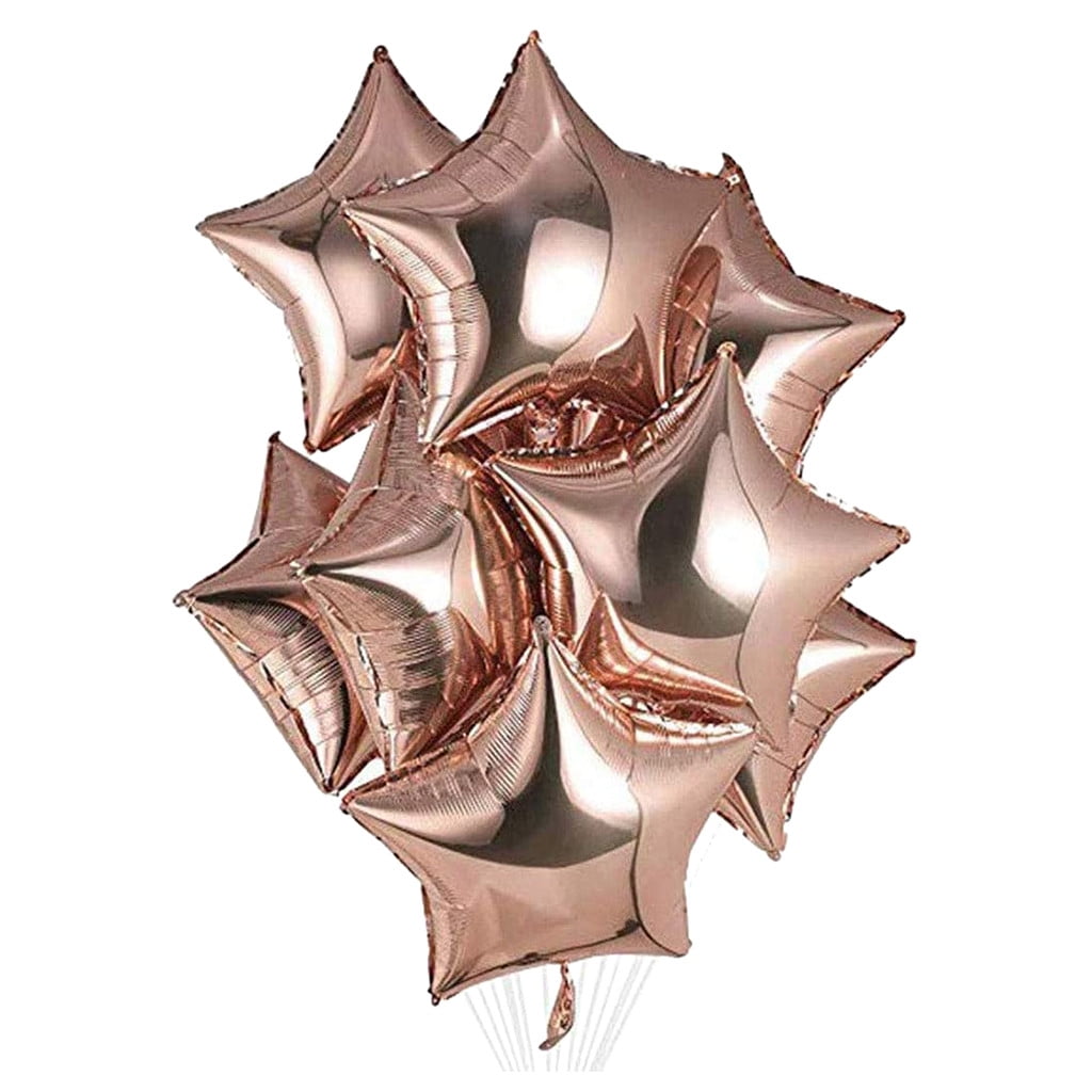 25 18 Inch Start Balloons Foil Balloons Heart Shape Helium Star ...