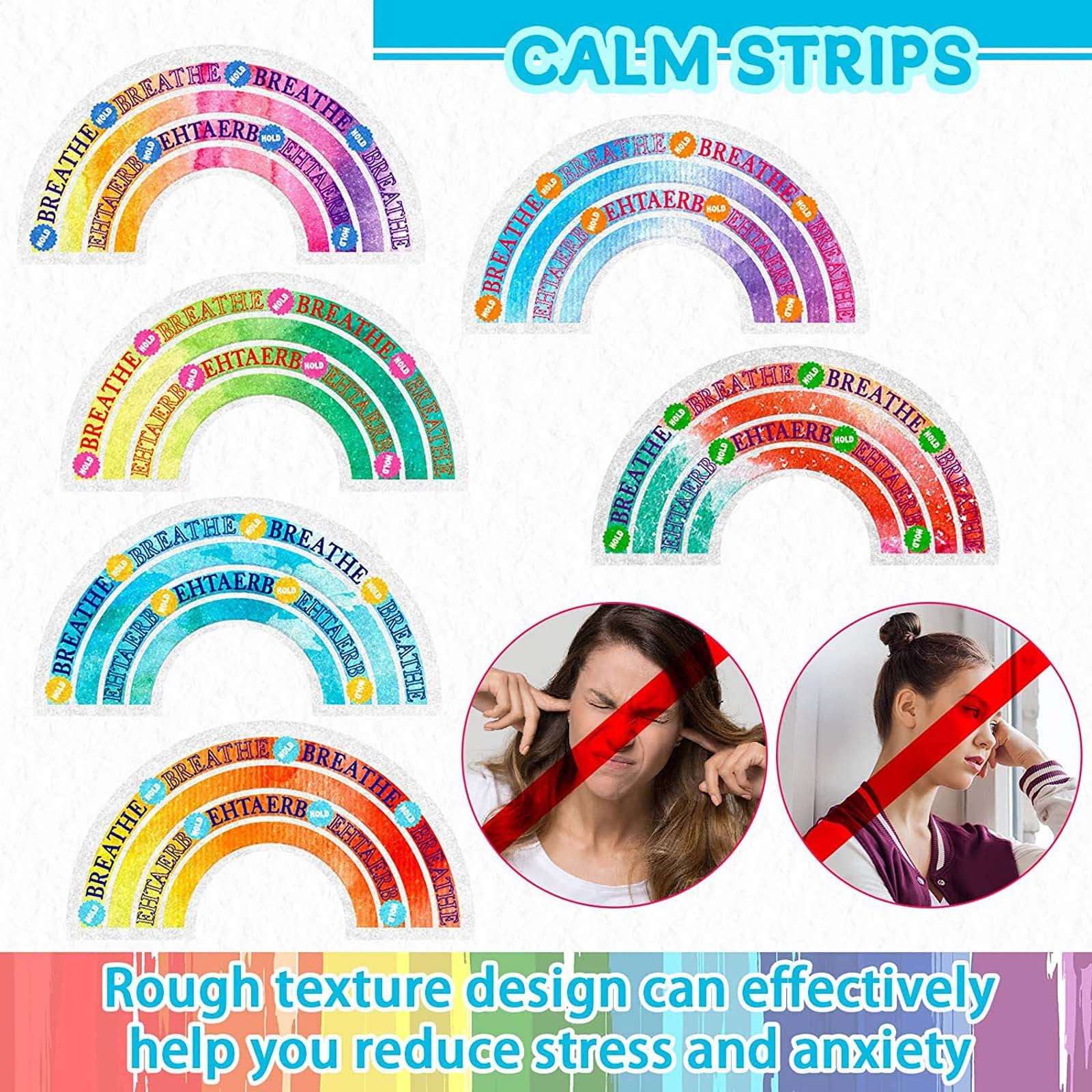 36Pcs Sticker Set With 6 Styles Of Tactile Rough Texture Stickers ...