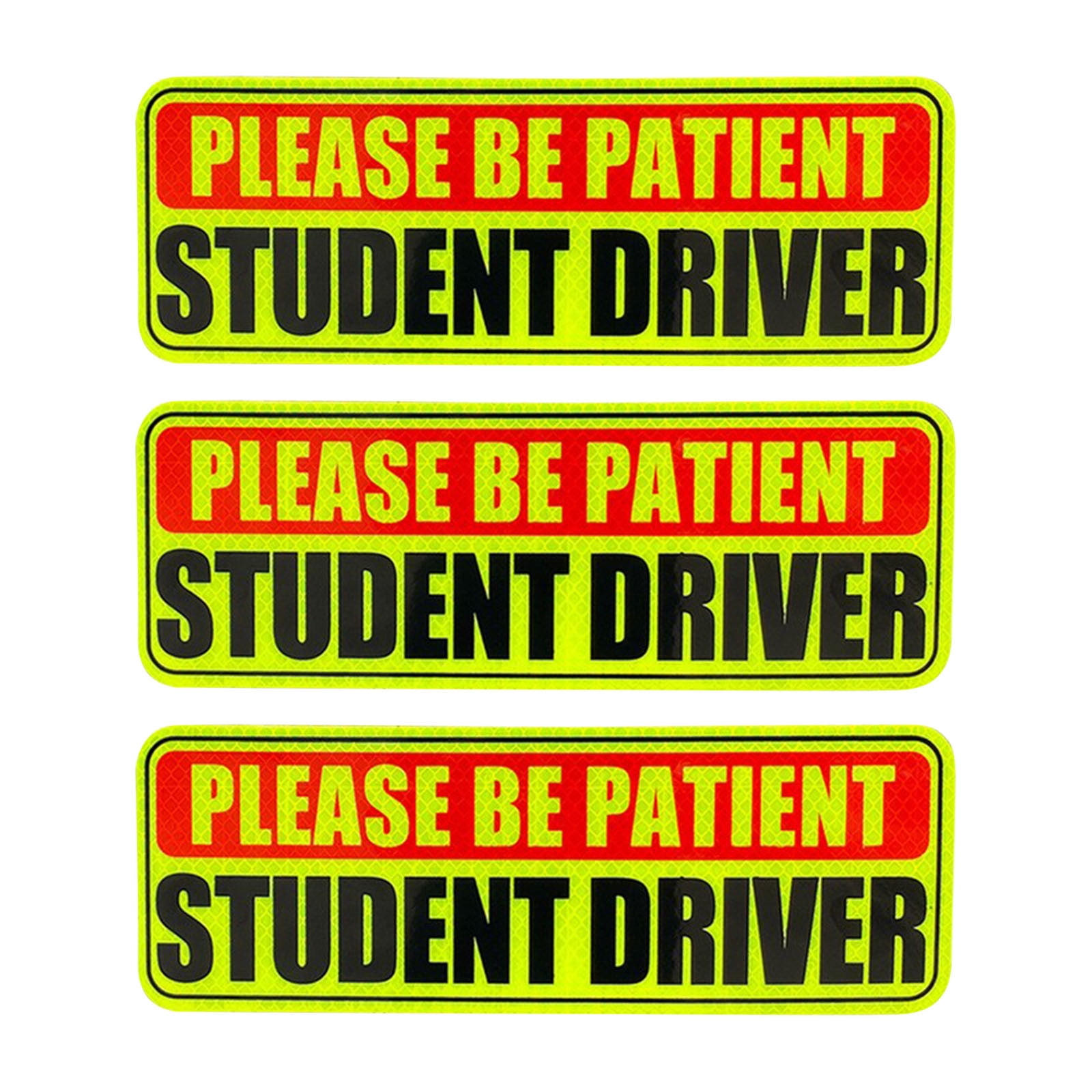 3Pcs Novice Stickers Student Driver Stickers Reflective Stickers ...