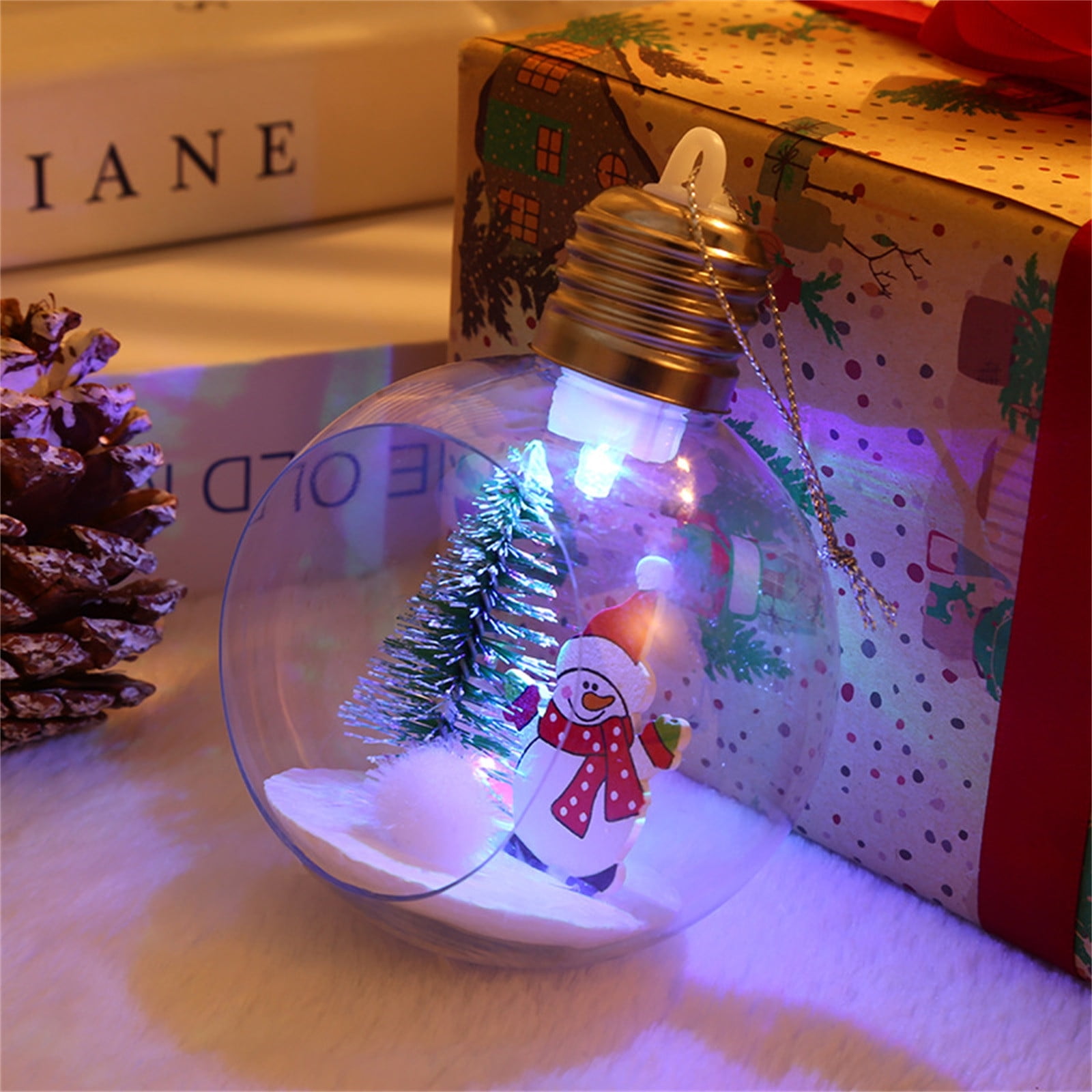 Big Size Led Transparent Christmas Diameter 3.15 Inch Ball String ...