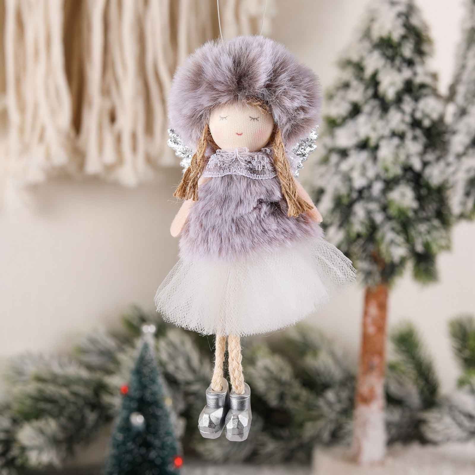 Christmas Decorations Cute Plush Headband Angel Home Scene Decoration ...