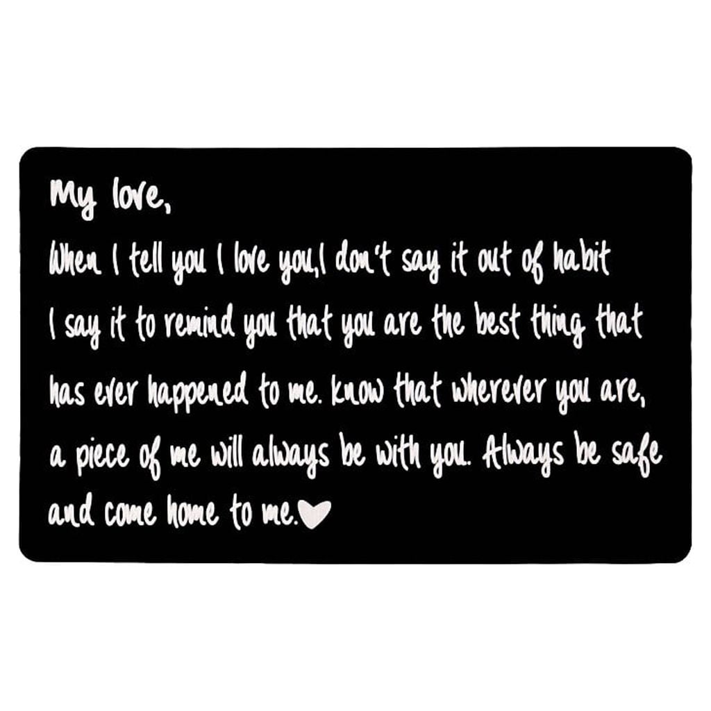 Inspirational Quotes Lettering Metal Card Wallet Clip Card Black M ...