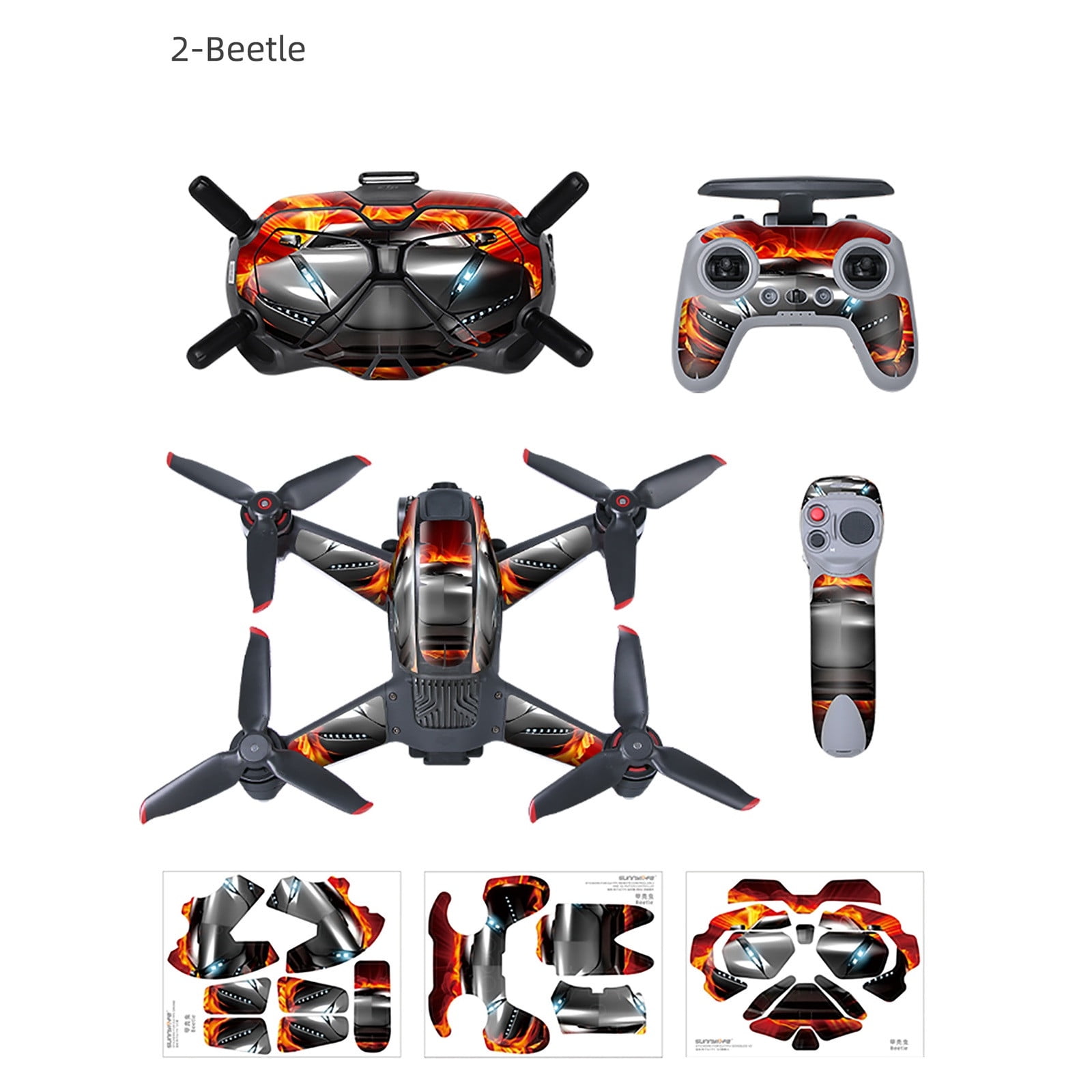 Remote Control Pvc Sticker Protective Cover Patch Skin Set For Fpv ...